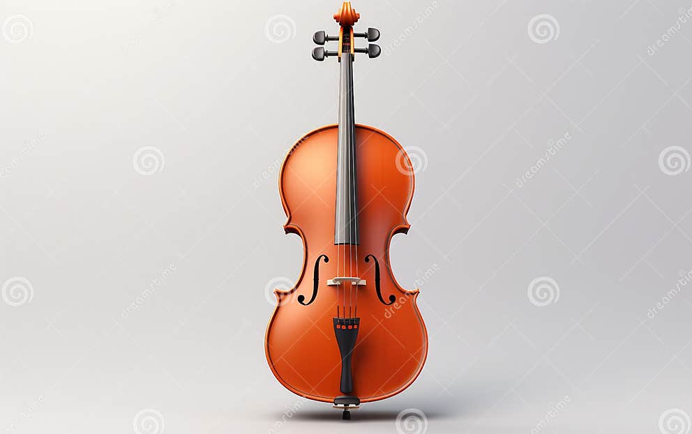 Cello in 3D Animation on White. Generative by Ai Stock Illustration ...