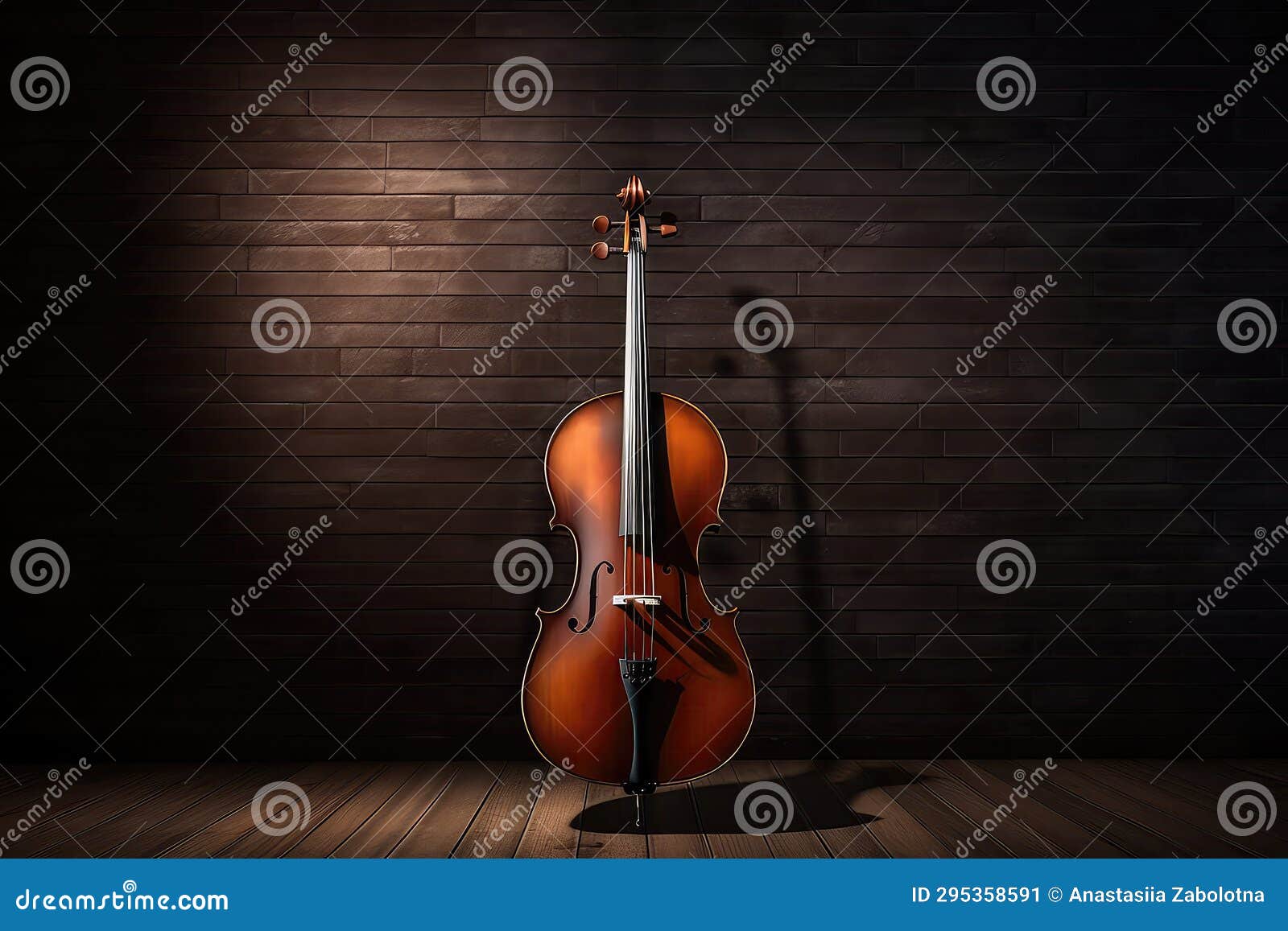 A Cello in a Dark Room stock illustration. Illustration of room - 295358591