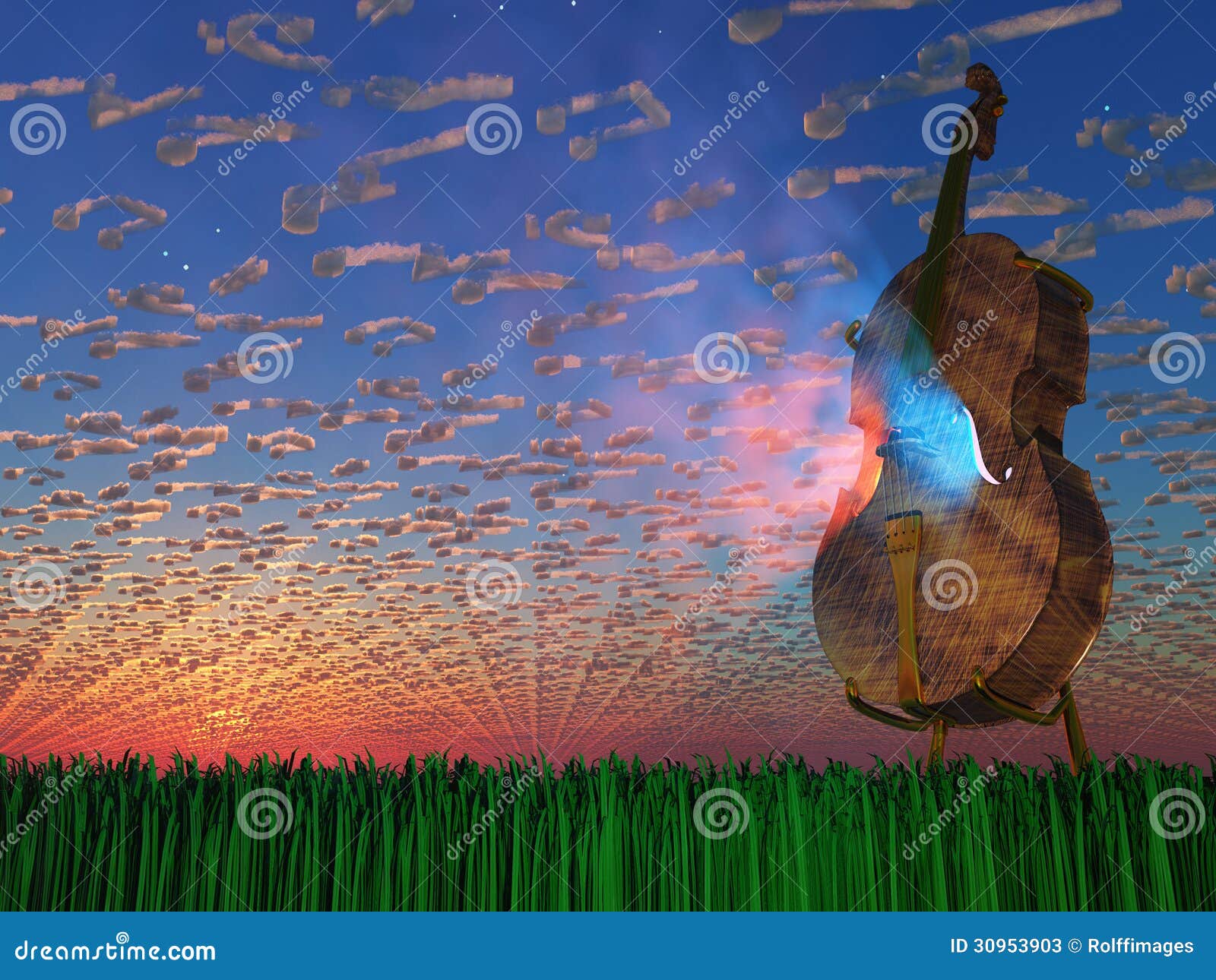 Cello emits light stock illustration. Illustration of blue - 30953903