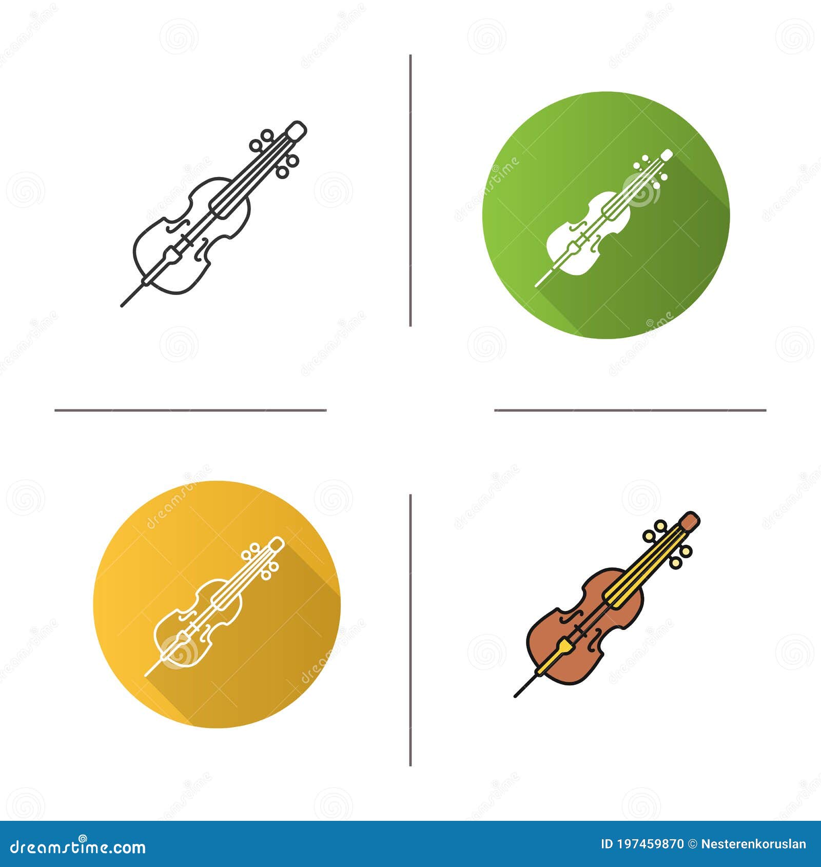 Cello icon stock vector. Illustration of concept, design - 197459870