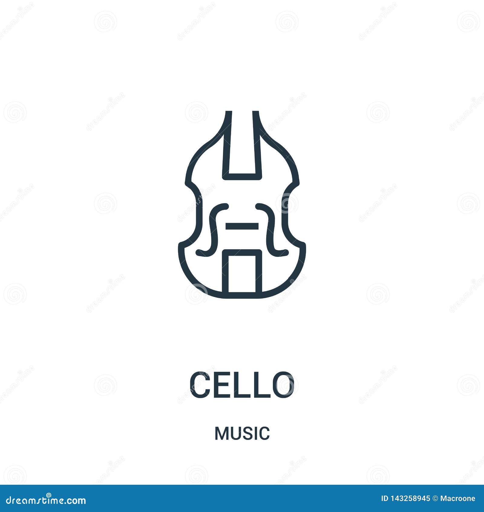 Cello Linear Icon. Modern Outline Cello Logo Concept On White Ba Vector ...