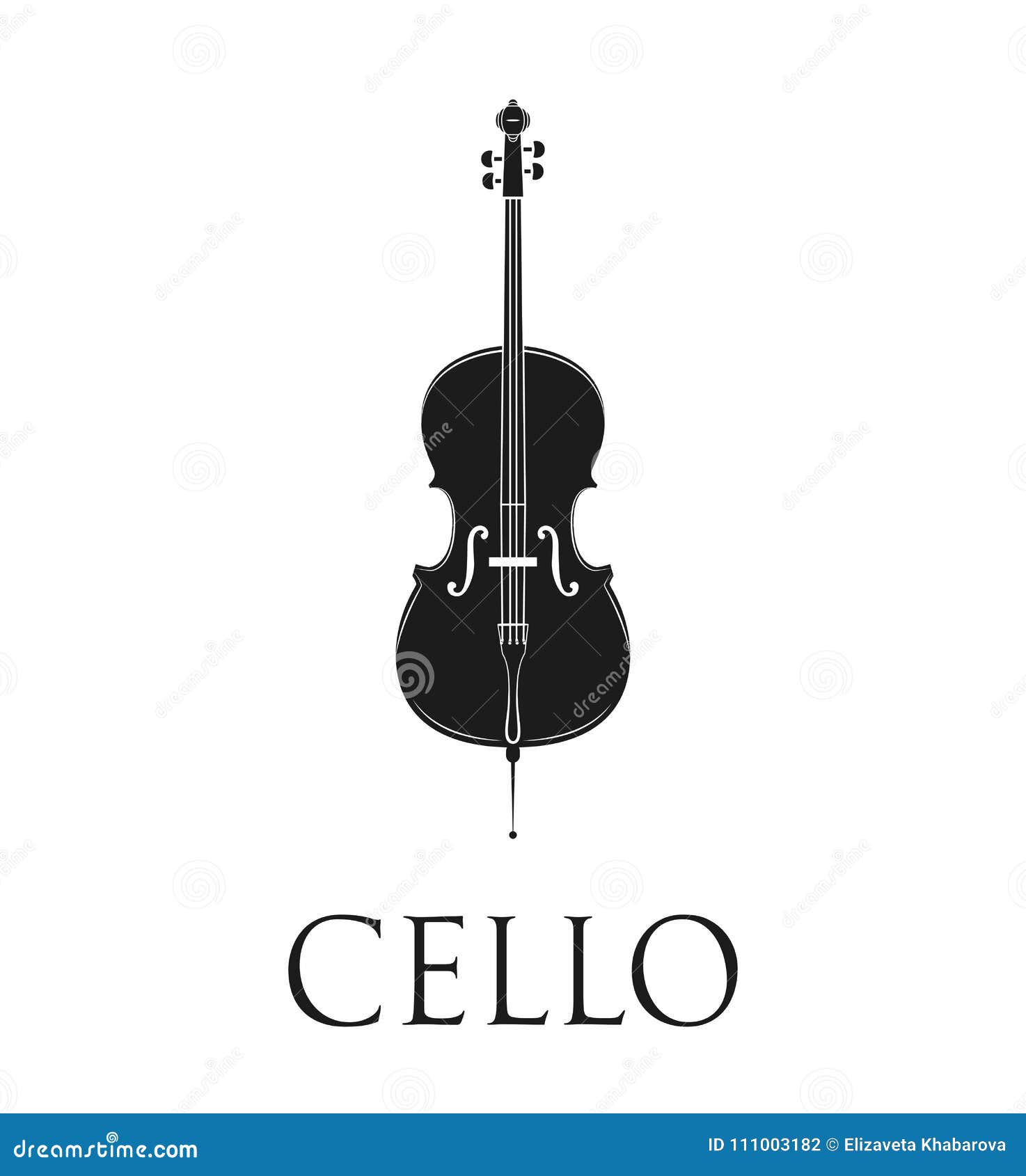 Cello. Isolated on White Background Stock Vector - Illustration of icon ...