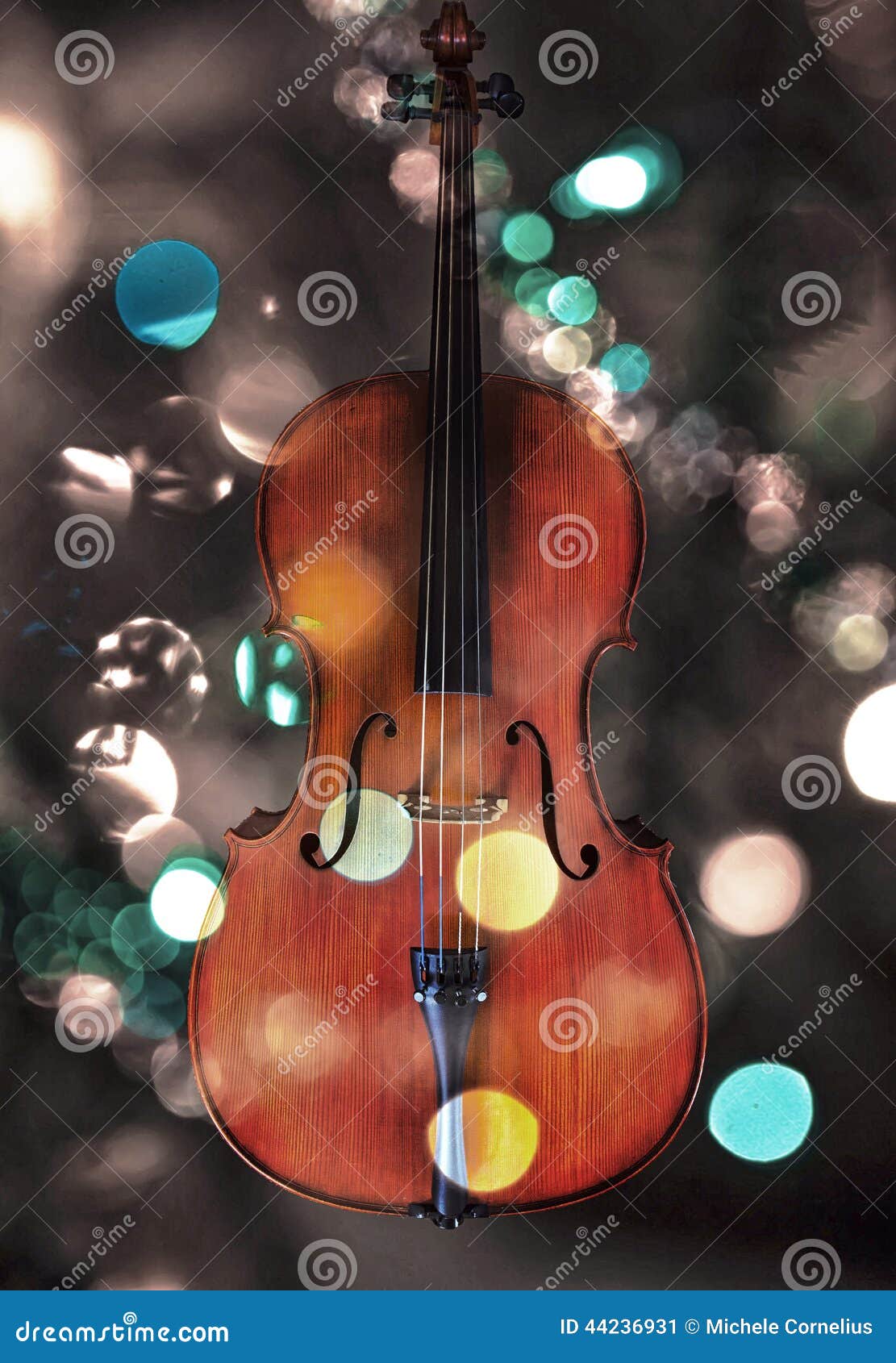 Cello with lights stock image. Image of brown, wooden - 44236931