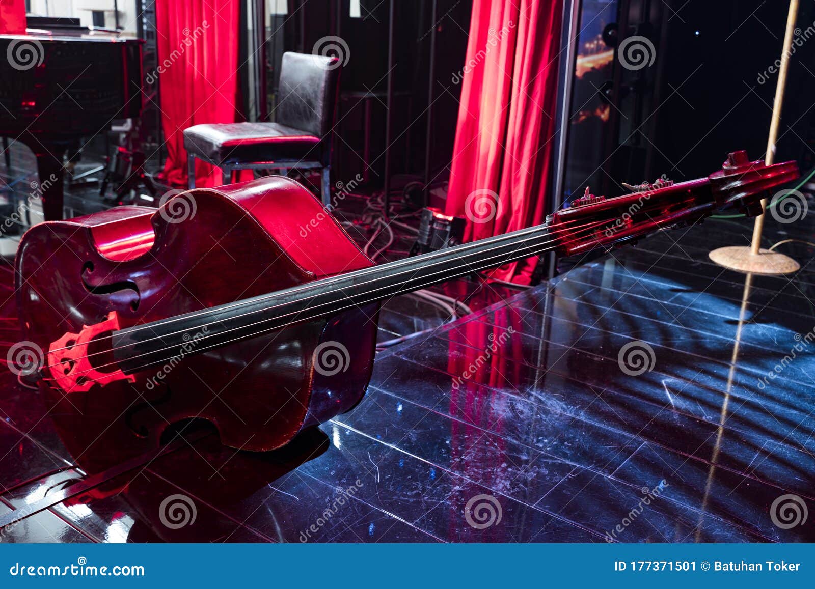 Cello Music Instruments on a Stage Stock Image - Image of cello, dark ...