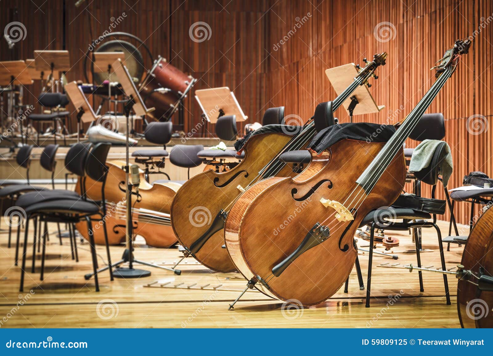 Cello Music Instruments on a Stage Stock Image - Image of cello ...