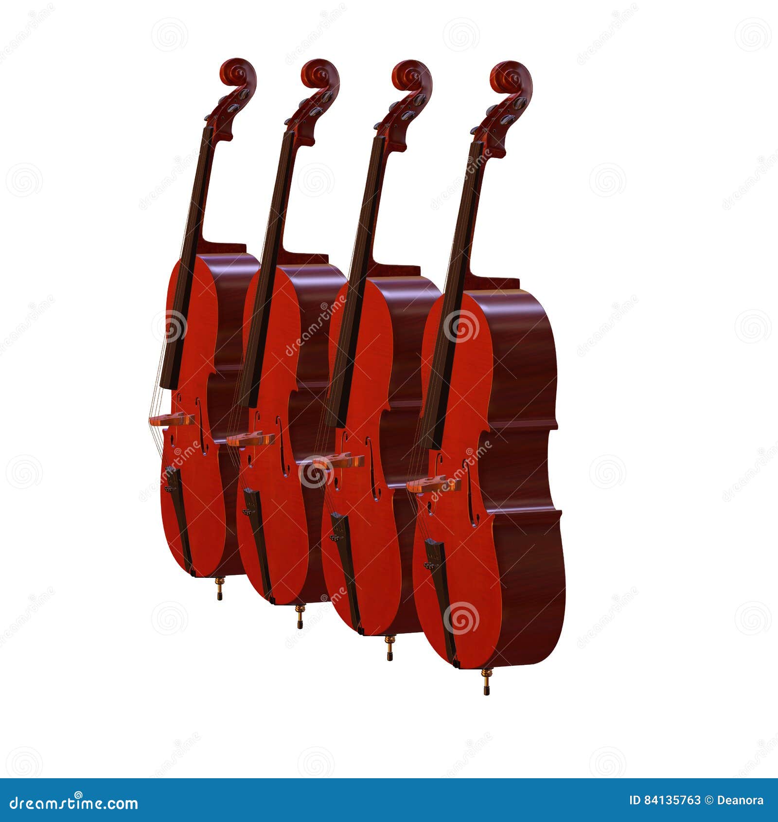 Cello Musical Instrument 3d Illustration Stock Illustration ...