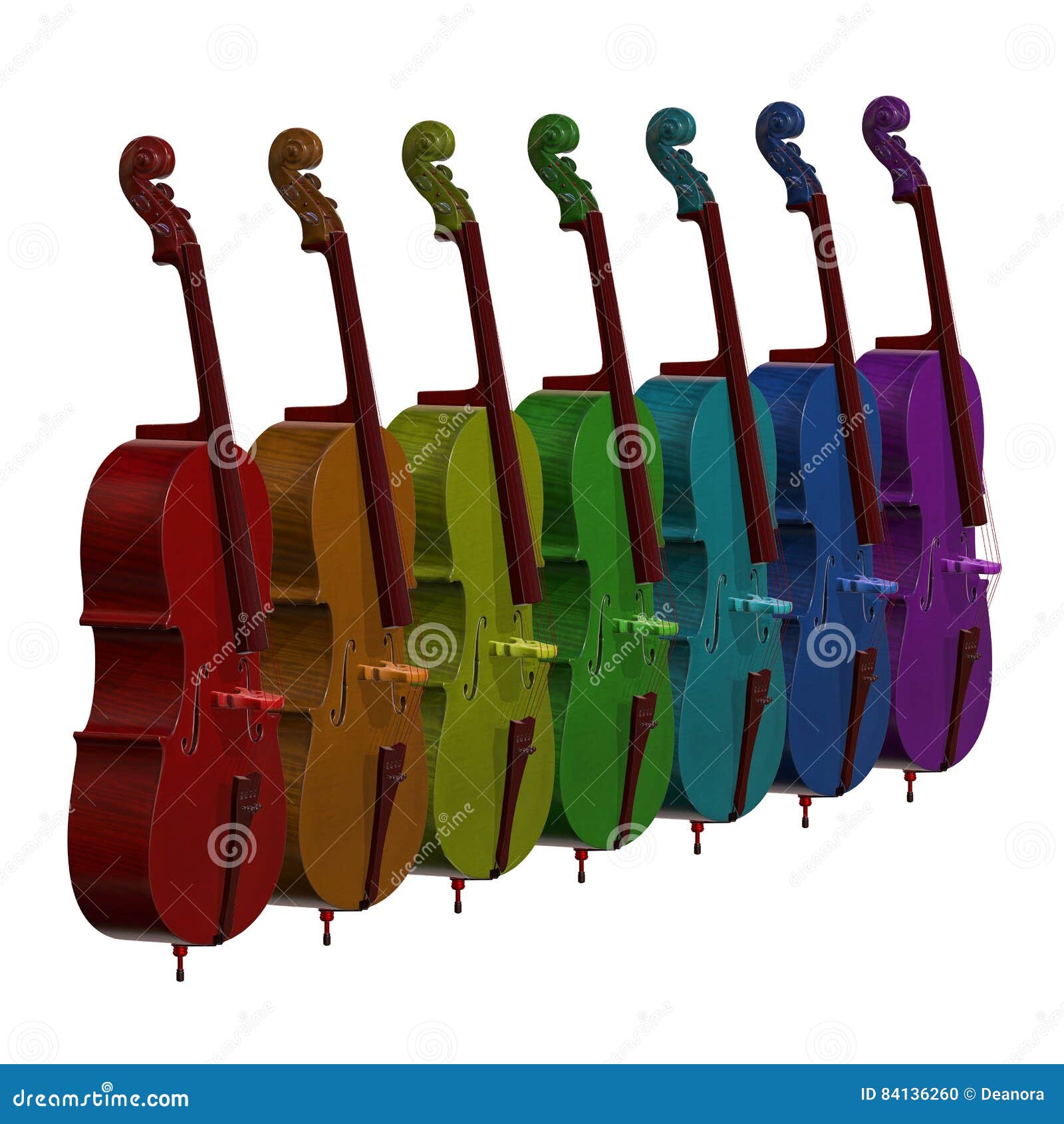 Cello Musical Instrument 3d Illustration Stock Illustration ...