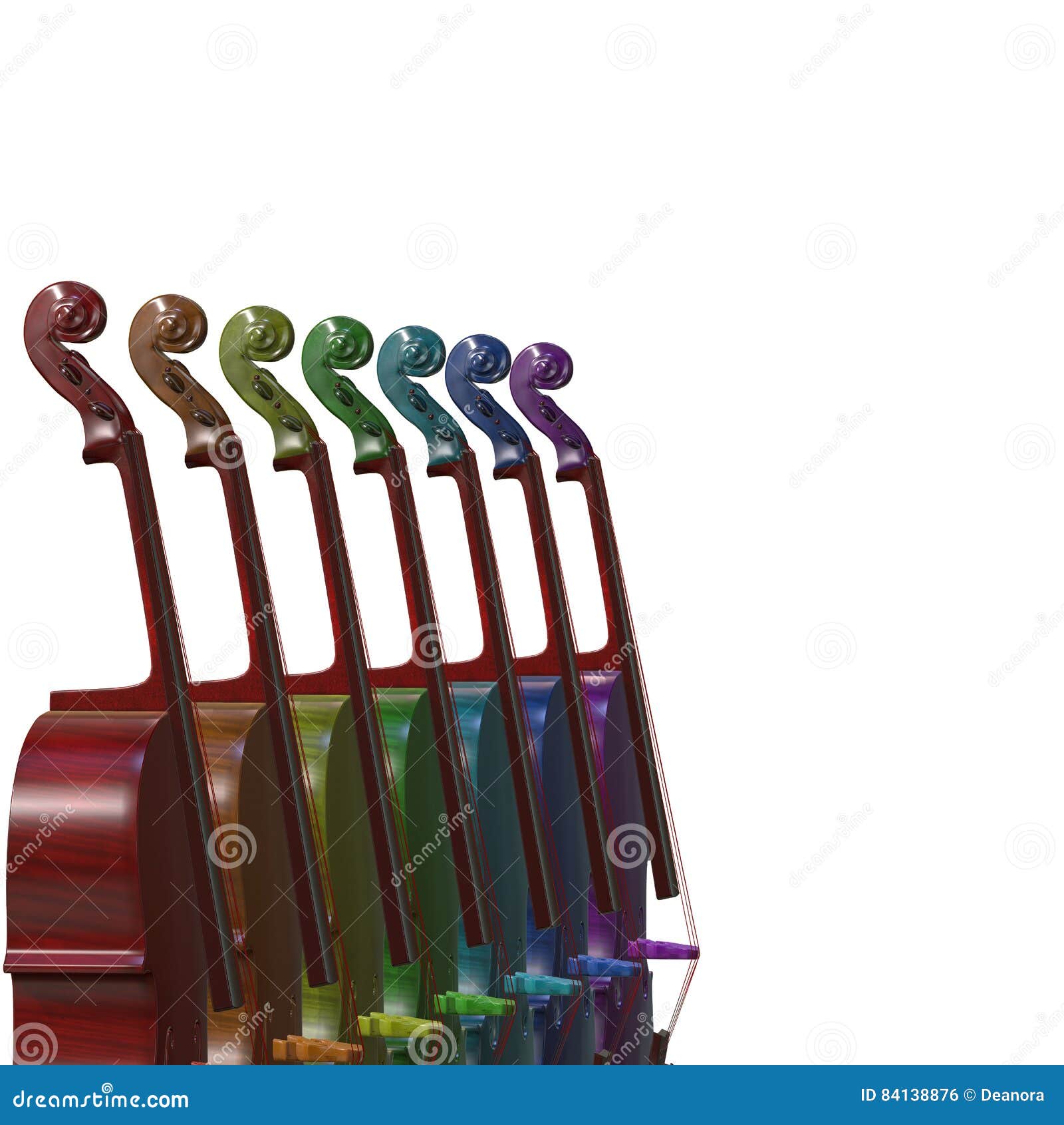 Cello Musical Instrument 3d Illustration Stock Illustration ...