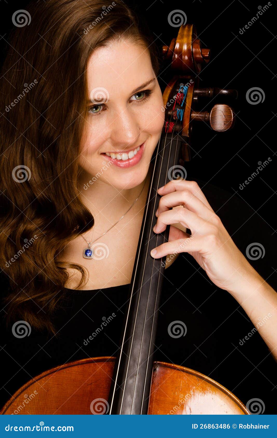 Cello player stock photo. Image of young, string, pretty - 26863486