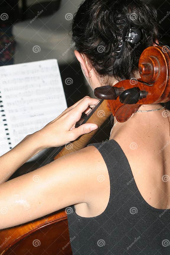Cello player stock photo. Image of strings, player, female - 96816