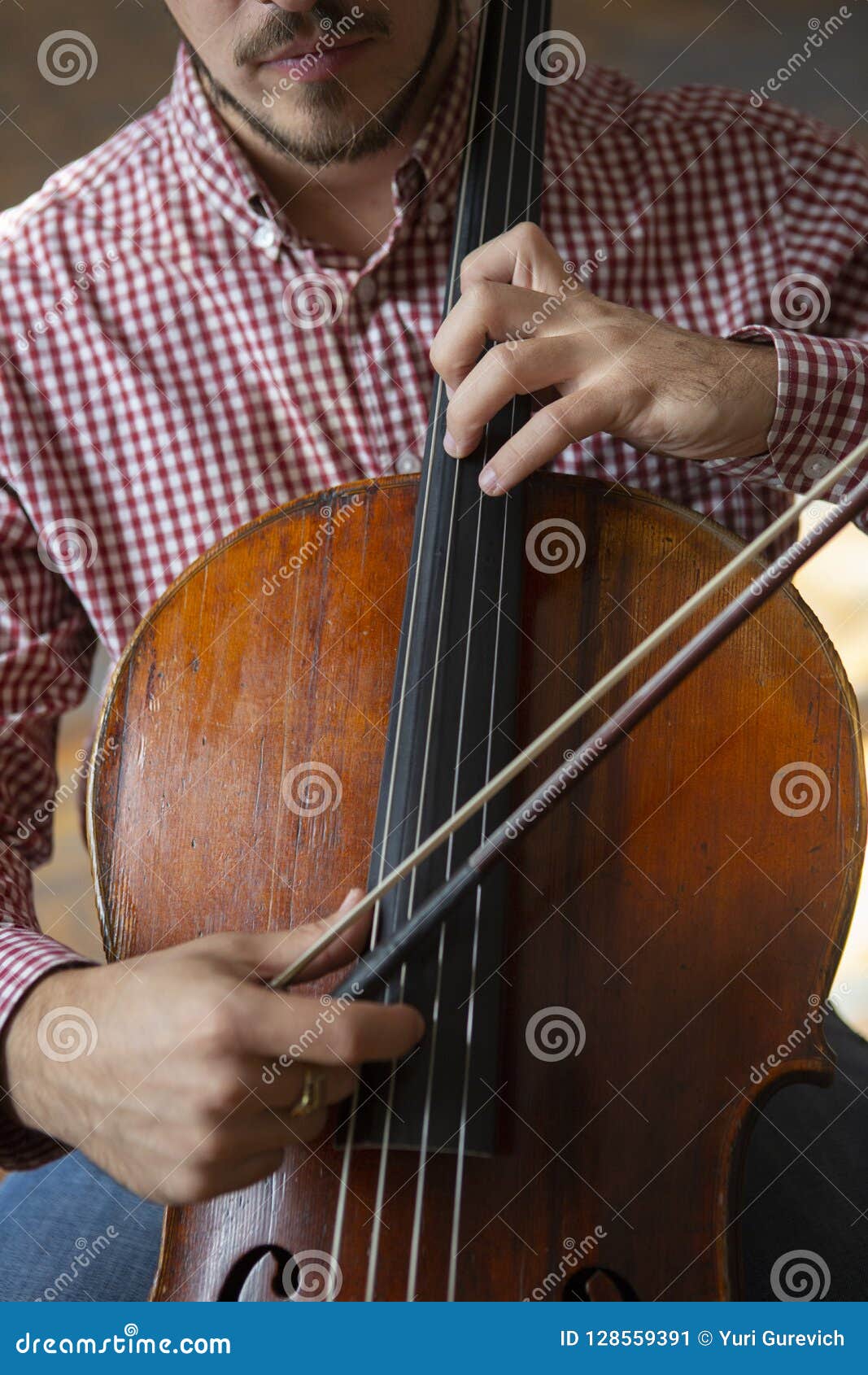 Cello Playing Cellist Hands Close Up Orchestra Instruments Stock Image ...