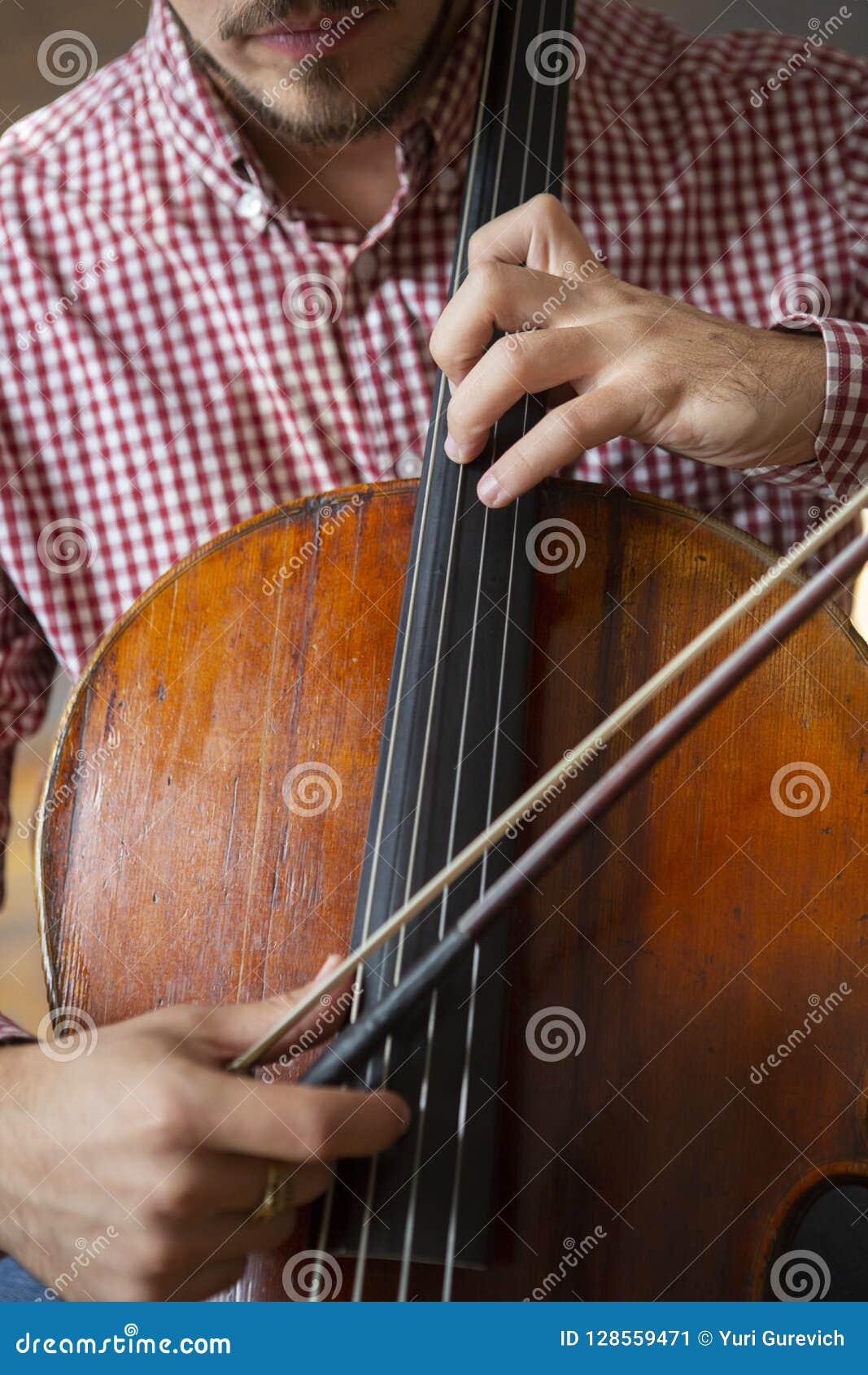 Cello Playing Cellist Hands Close Up Orchestra Instruments Stock Image ...