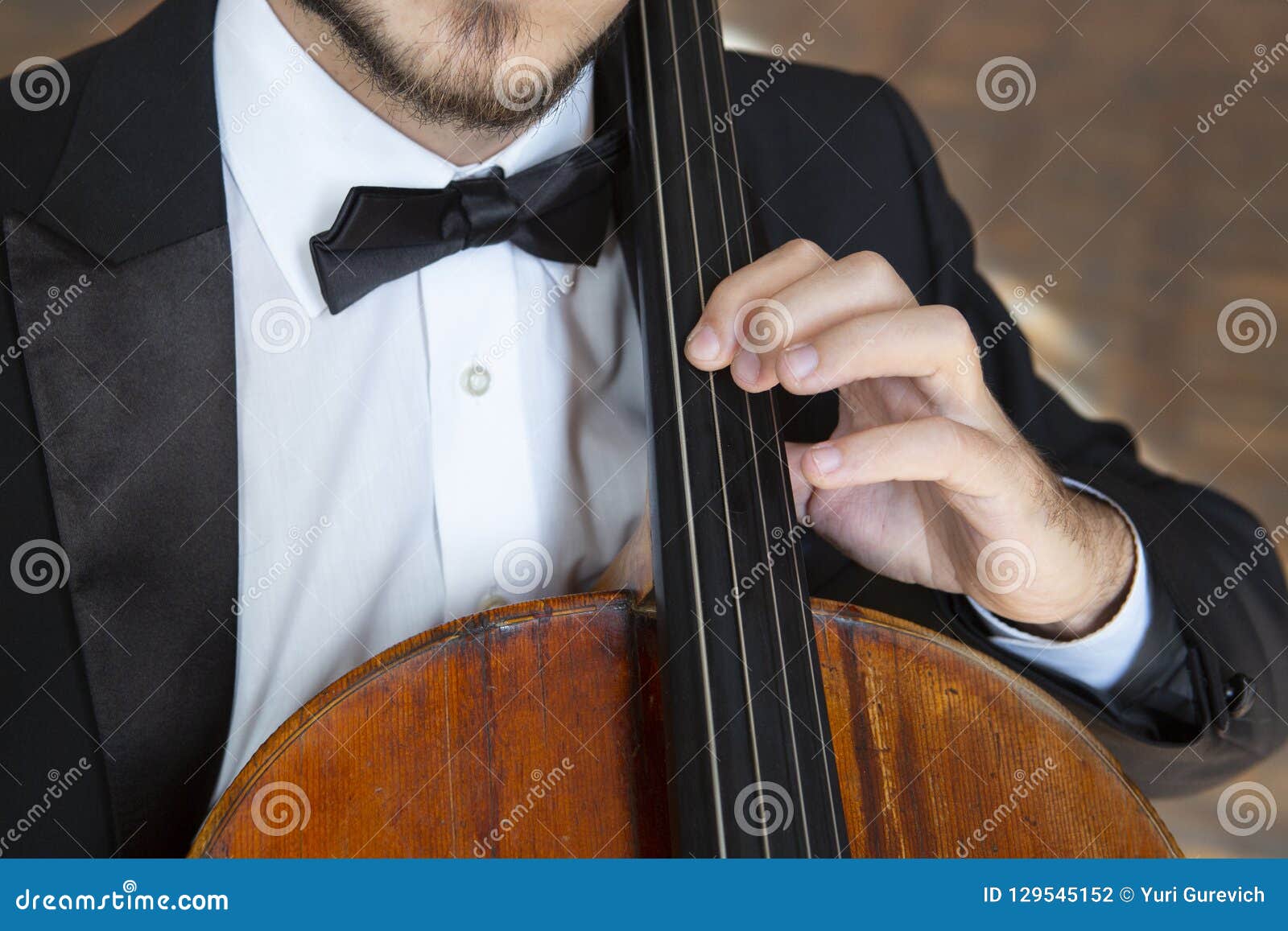 Cello Playing Cellist Hands Close Up Orchestra Instruments Stock Photo ...