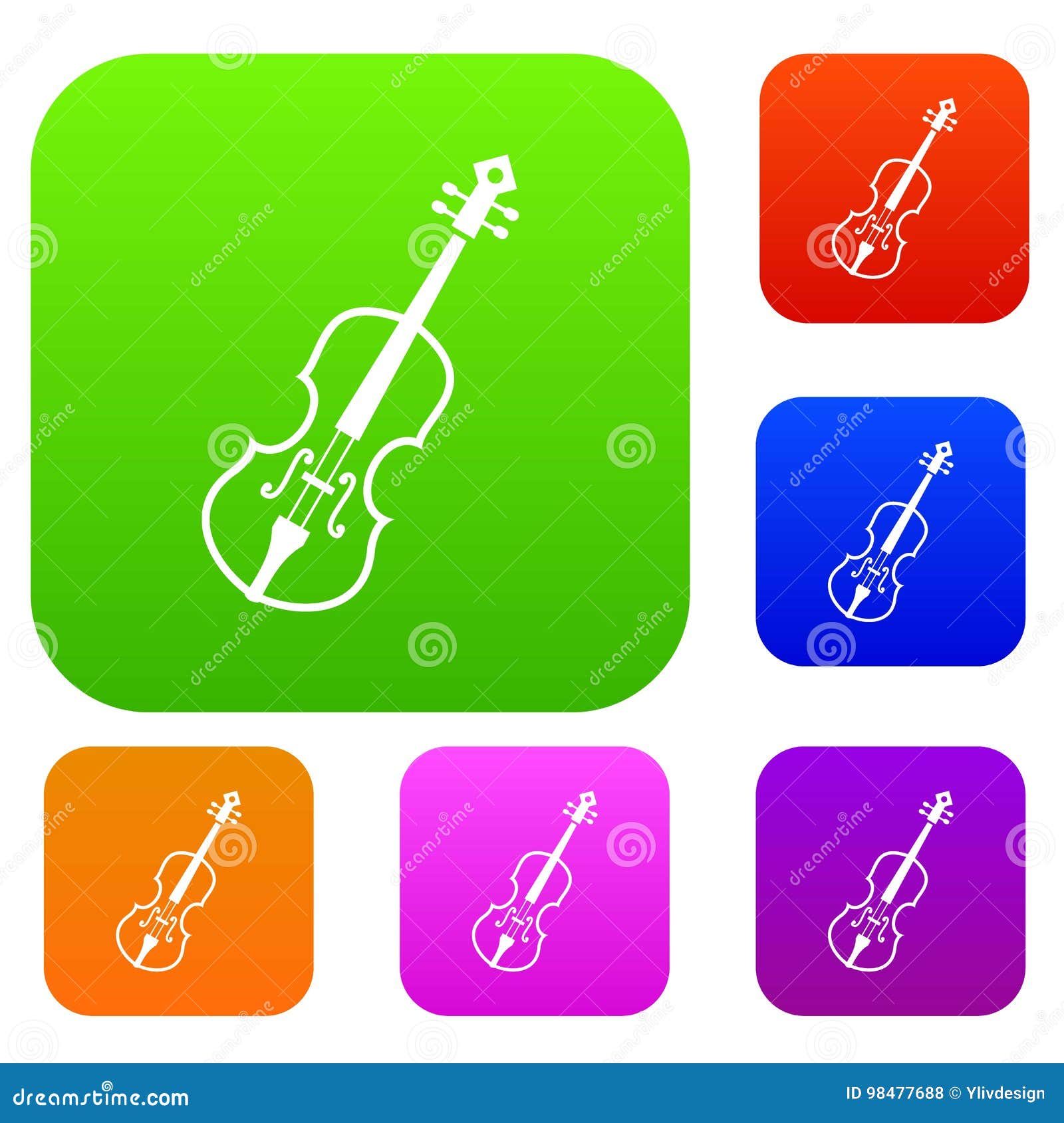 Cello set collection stock vector. Illustration of orchestra - 98477688