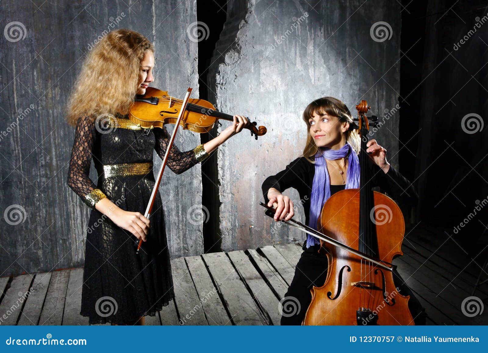 Cello And Violin Musicians Royalty-Free Stock Photography ...