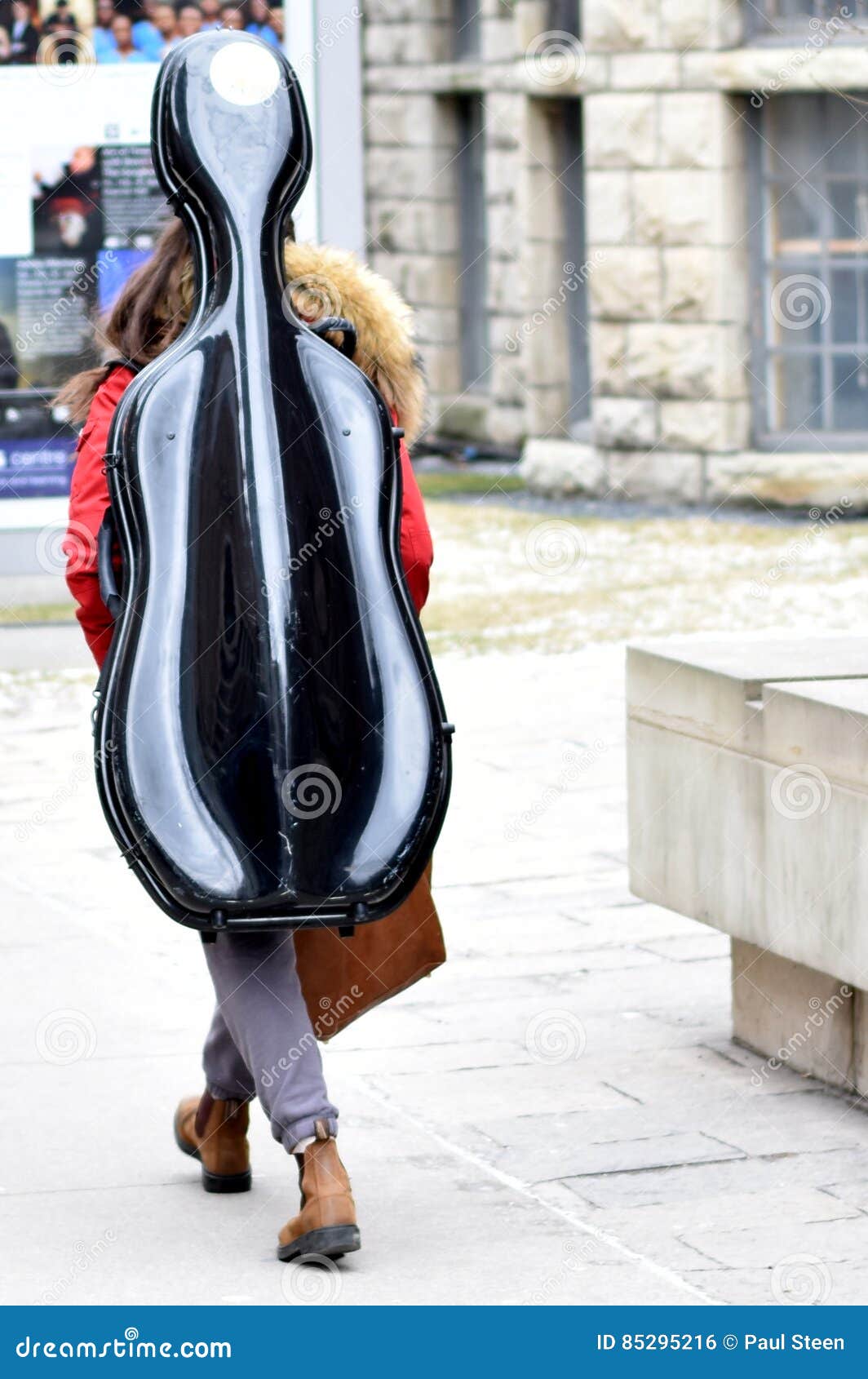 Cello stock photo. Image of walking, cello, street, instrument - 85295216