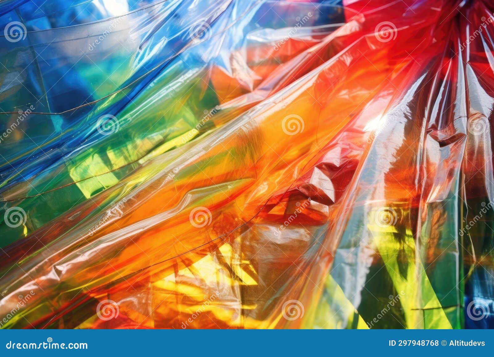 Cellophane with Light Creating Rainbow Refractions Stock Photo - Image ...