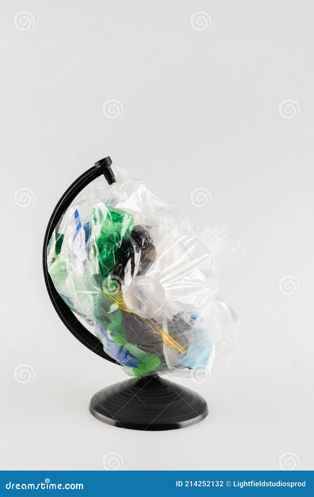 Cellophane Pack with Plastic Garbage on Stock Photo - Image of ...