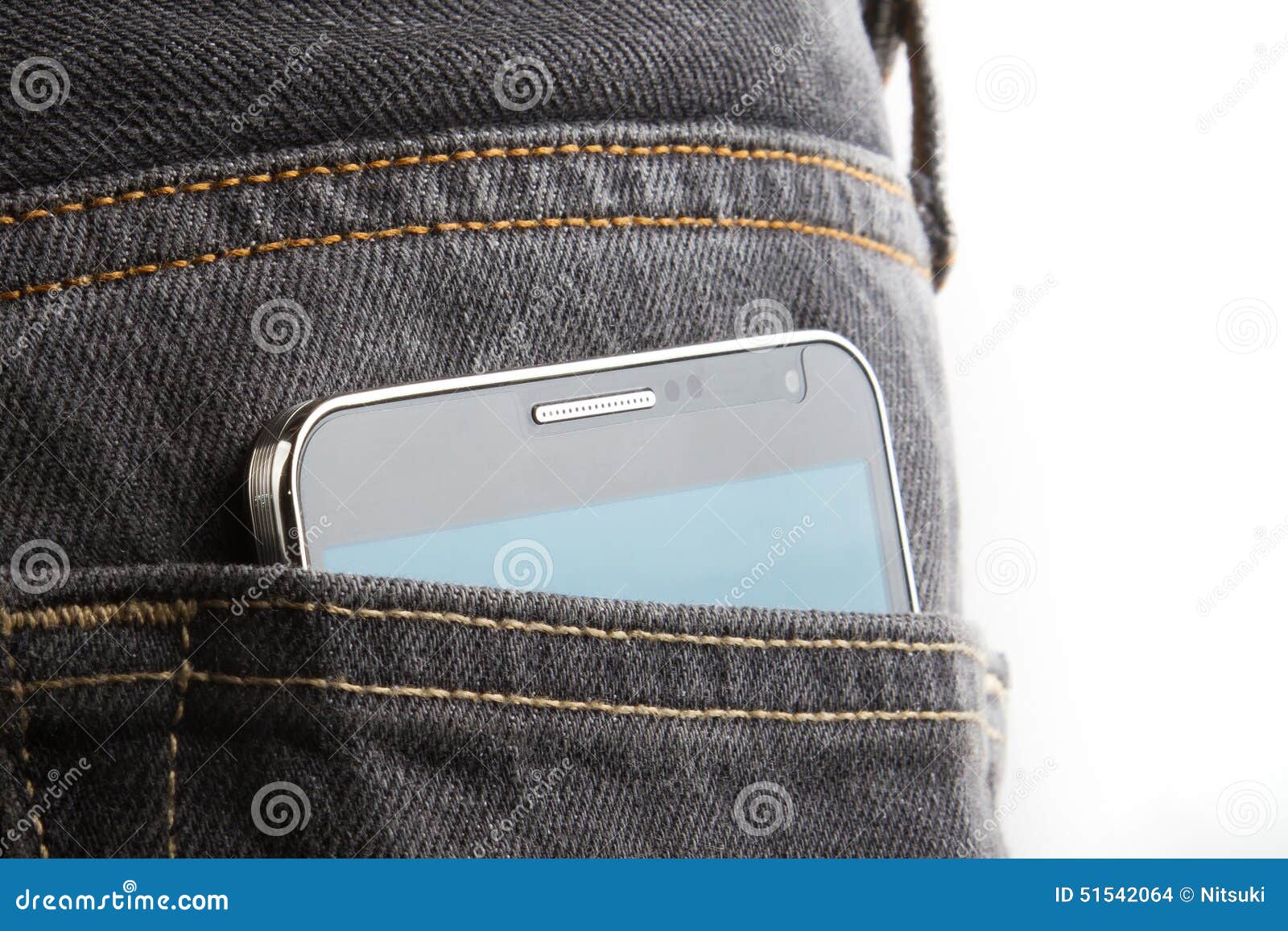 Cellphone in back pocket stock photo. Image of luxury - 51542064