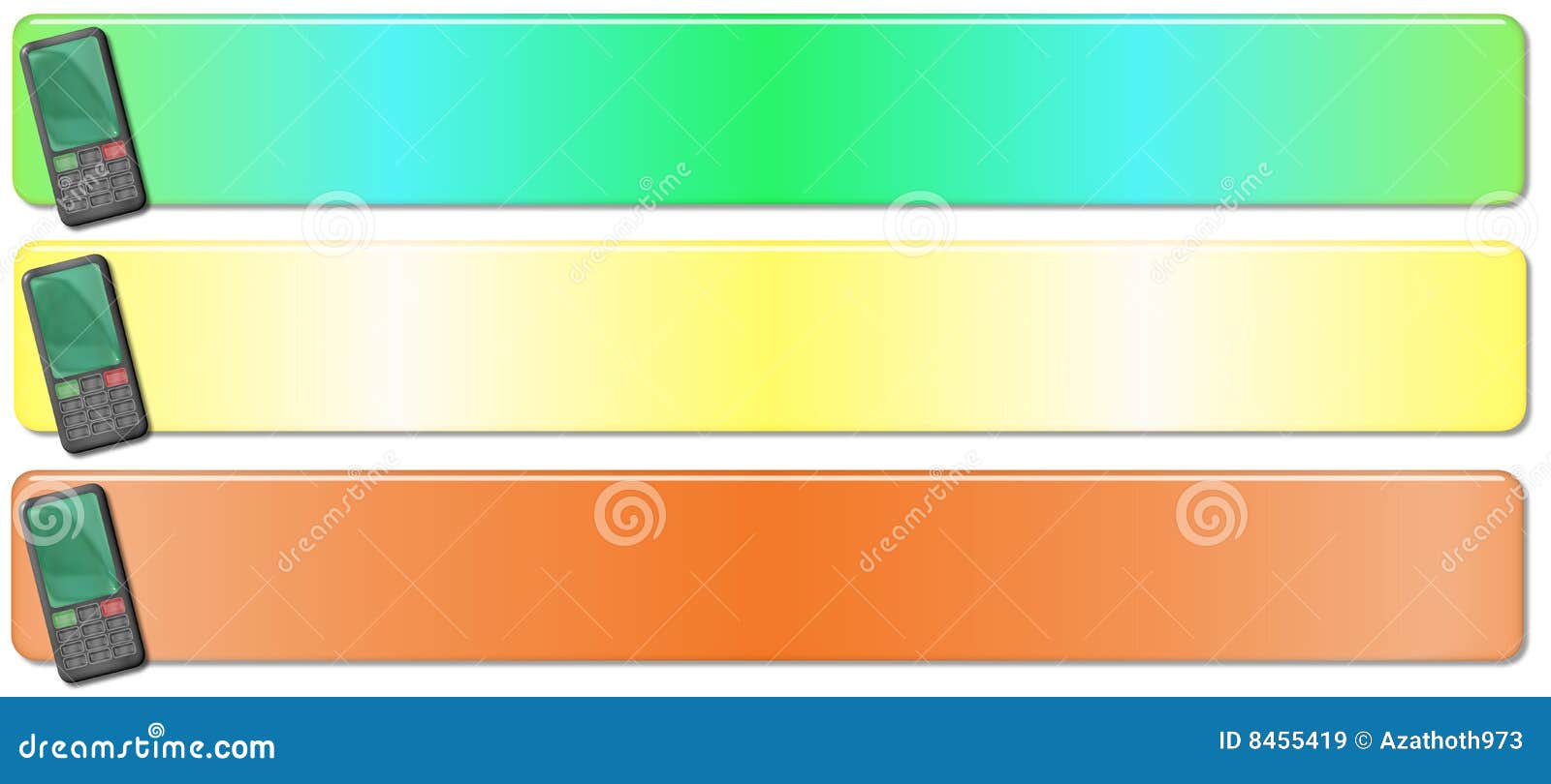 Cellphone Banners or Headers Stock Illustration - Illustration of ...