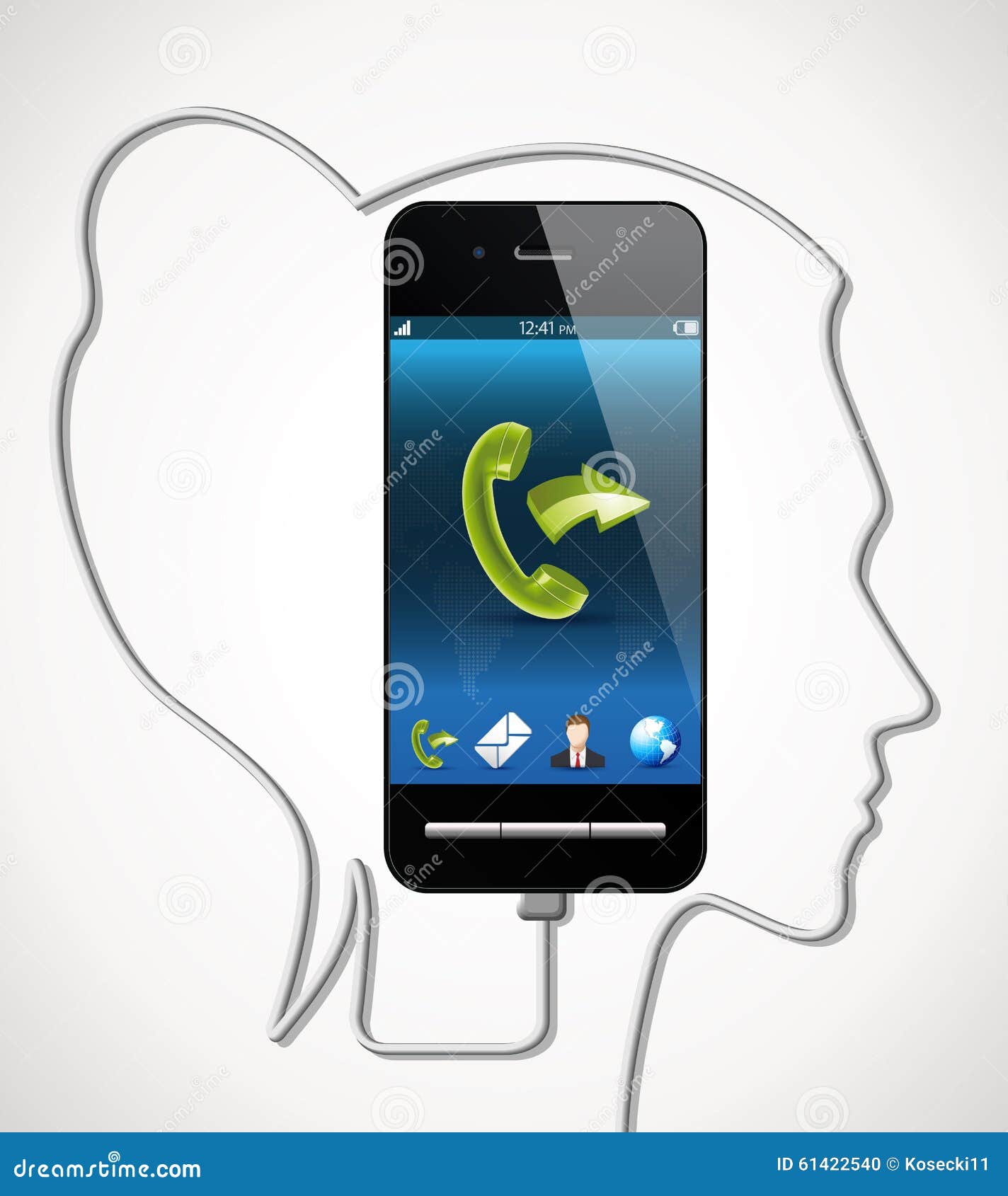 Cellphone - Communication Concept Stock Illustration - Illustration of ...