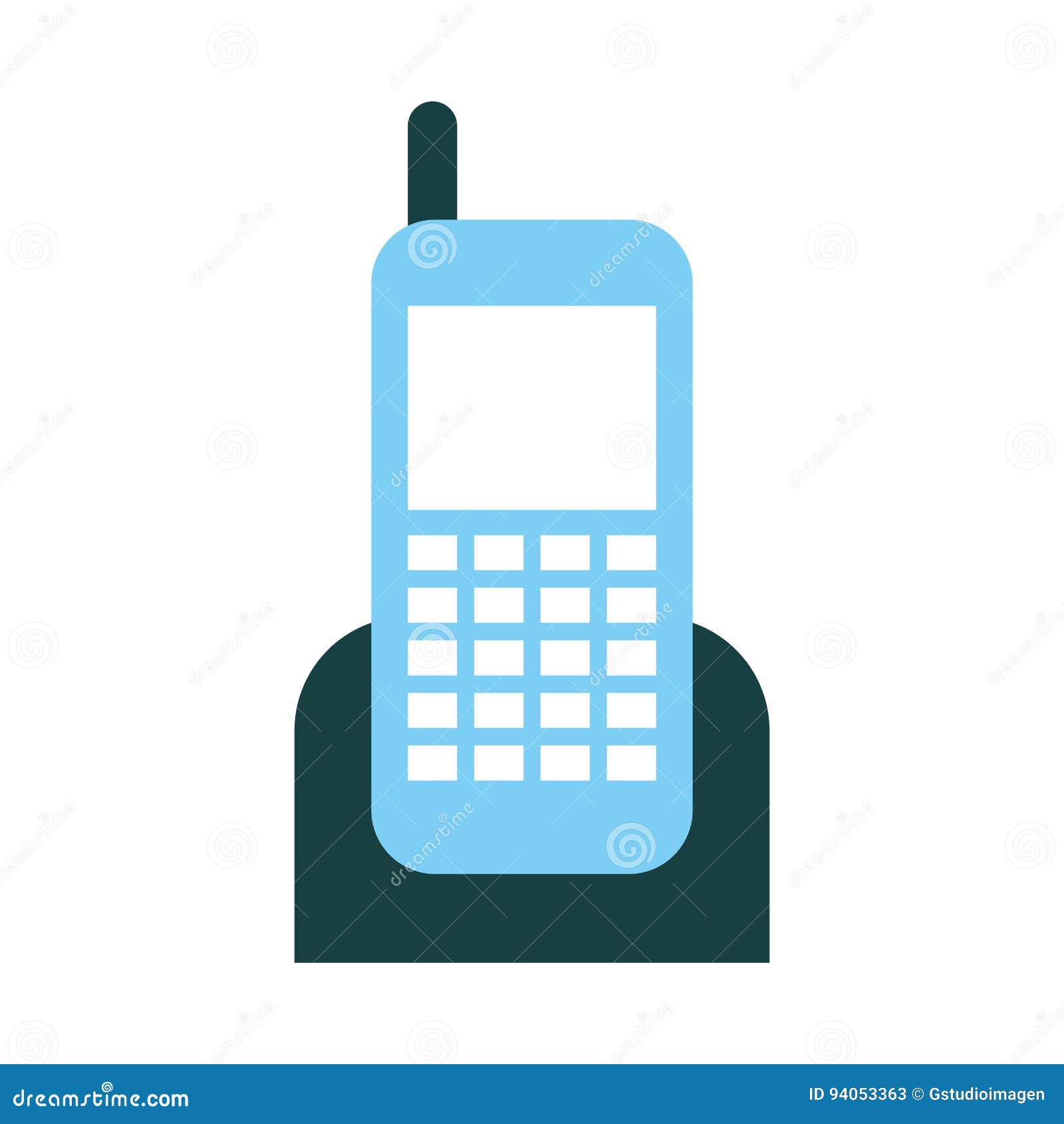 Cellphone Device Isolated Icon Stock Vector - Illustration of retro ...
