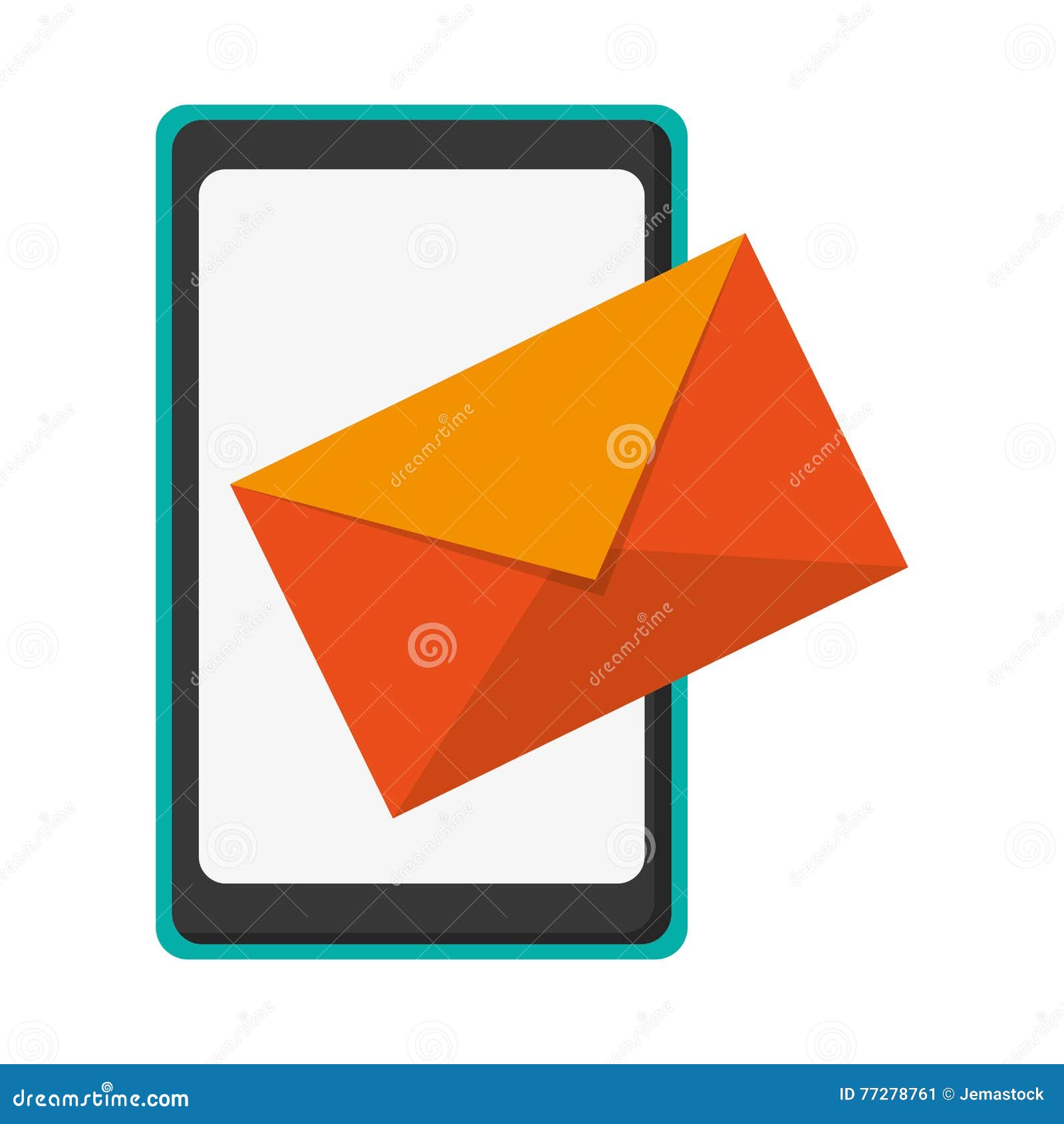 Cellphone and Envelope Icon Stock Vector - Illustration of technology ...