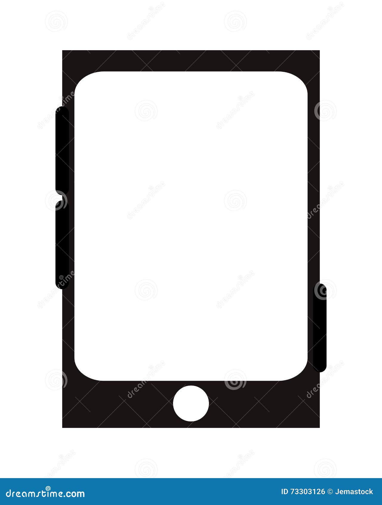 Cellphone with Front and Side Buttons Stock Illustration - Illustration ...