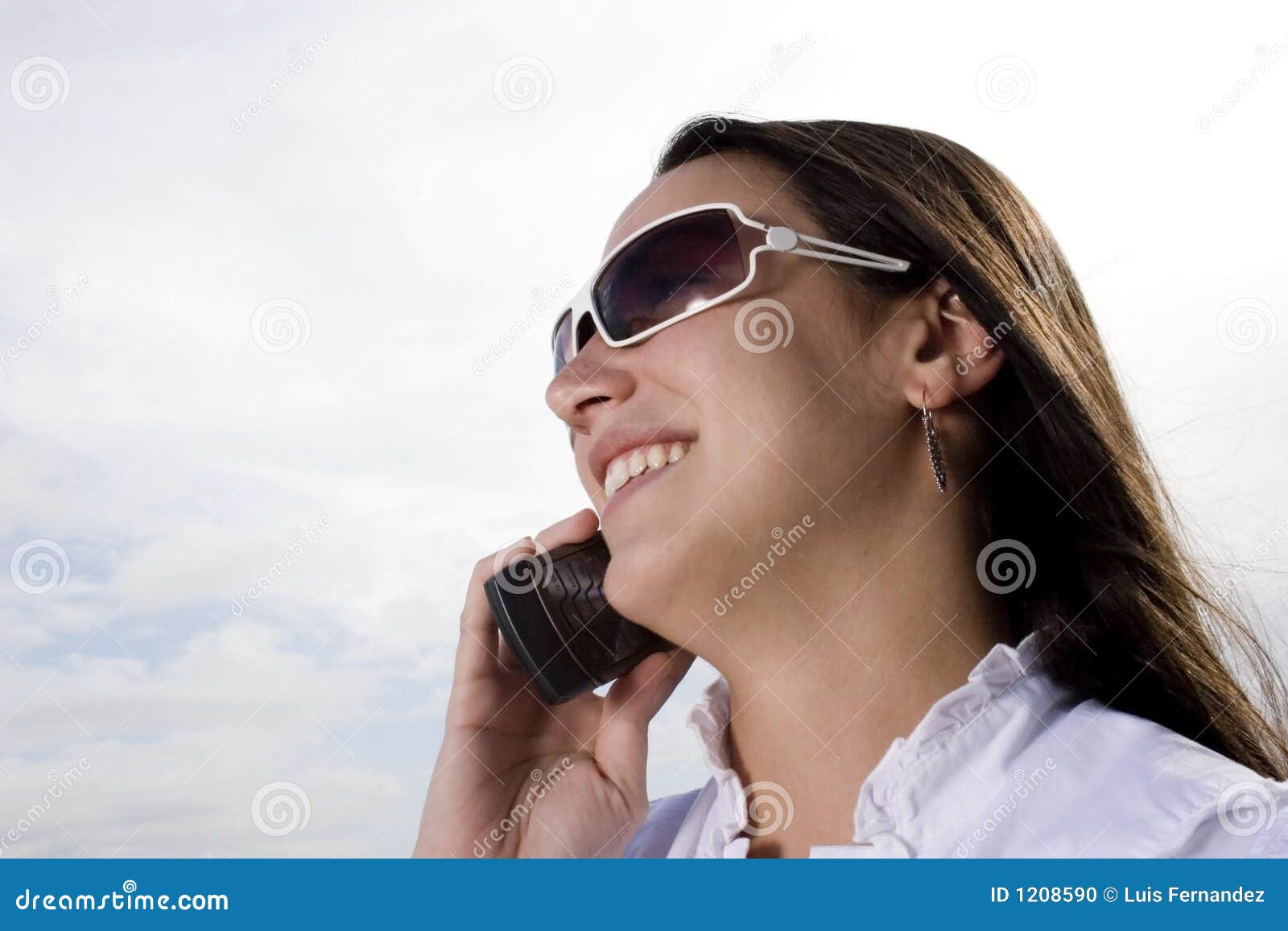 Cellphone girl stock photo. Image of smile, young, cellphone - 1208590