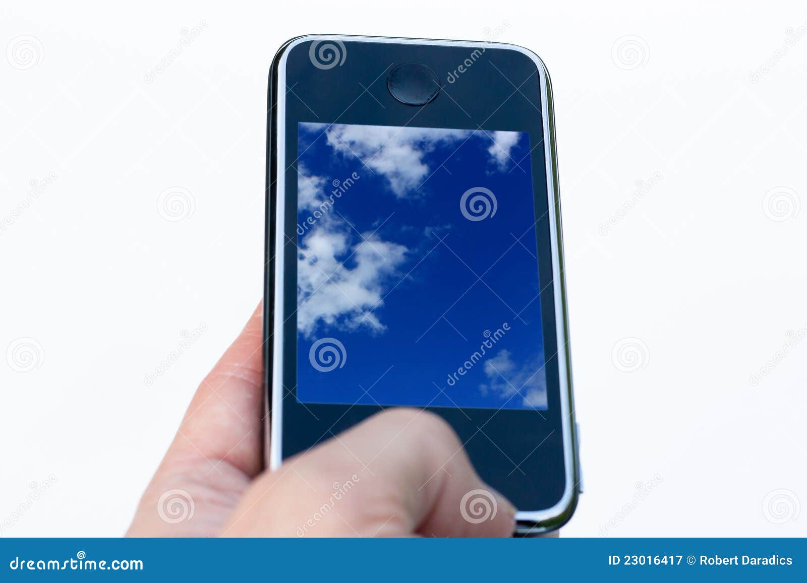 Cellphone in hand stock image. Image of held, cellular - 23016417