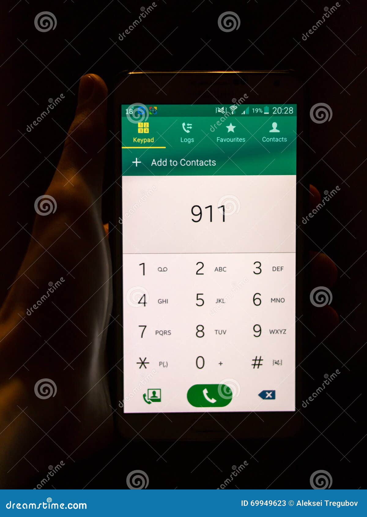 Cellphone in Hand with Emergency Number 911 Stock Image - Image of ...