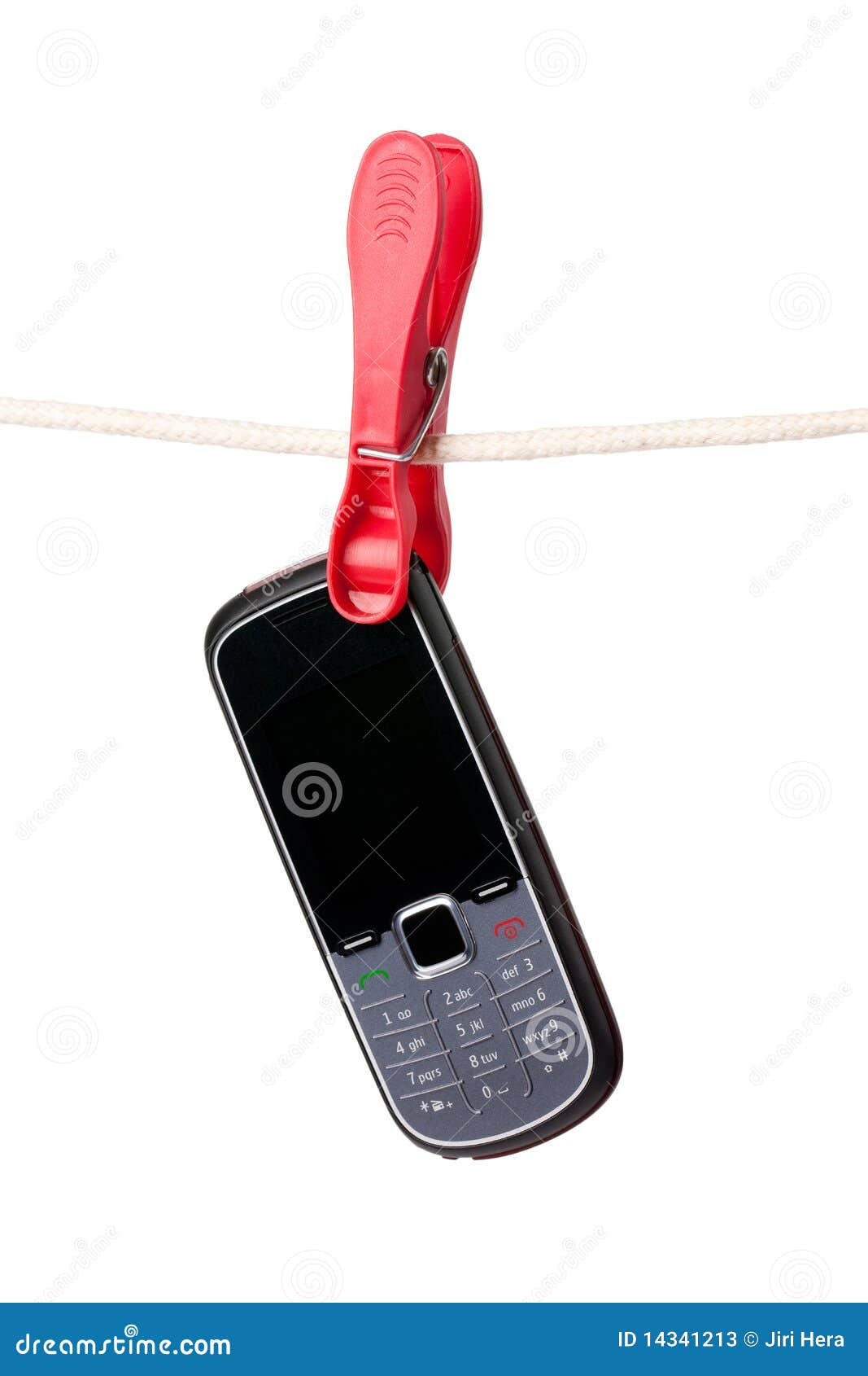 Cellphone Hanging on Clothesline Stock Image - Image of blank, digital ...