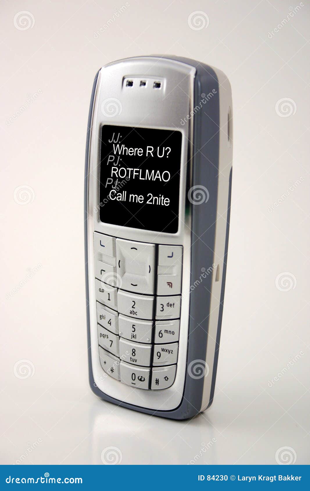 Cellphone IM (text Message on Cell Phone) Stock Photo - Image of ...