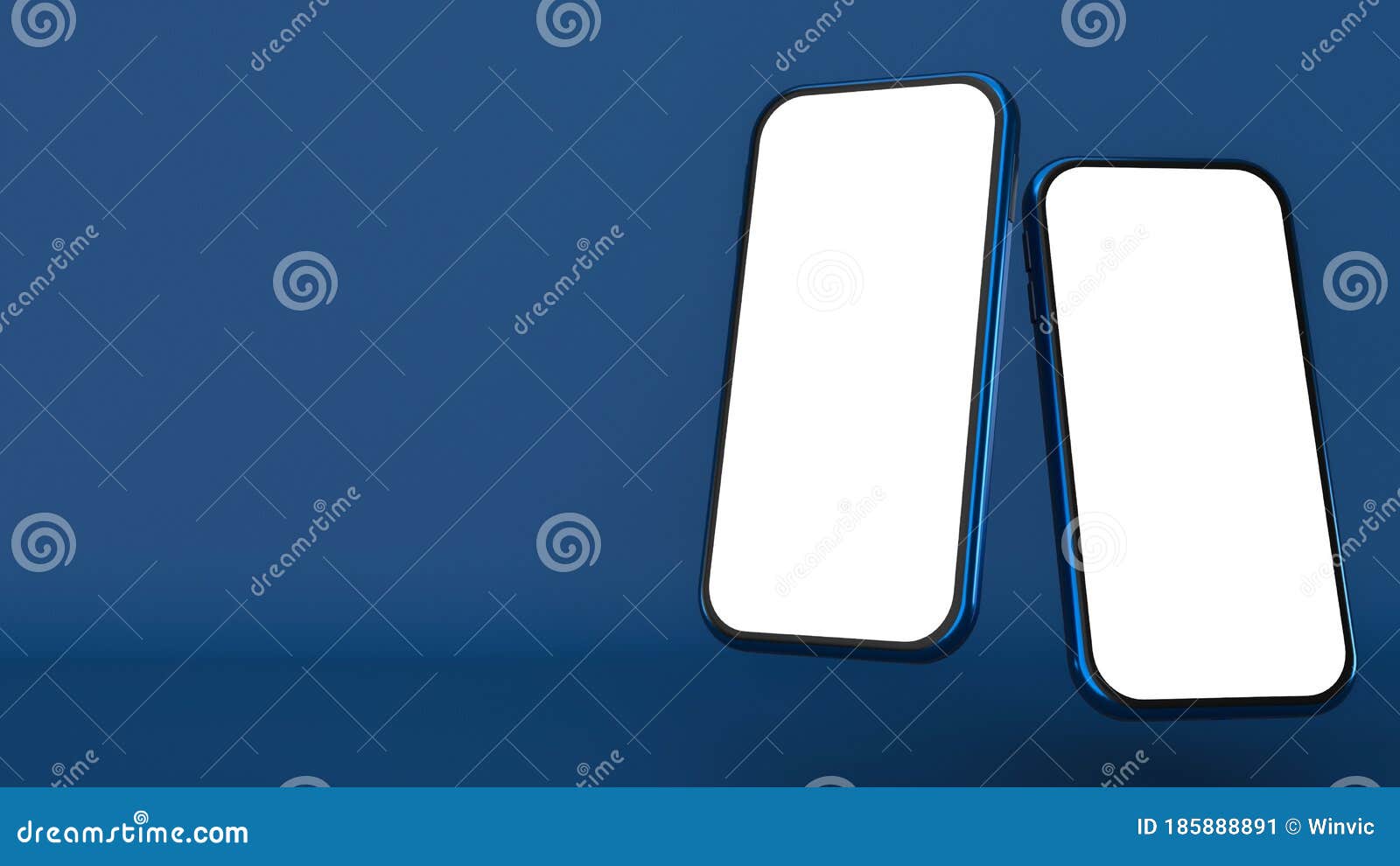 Smartphone on Classic Blue Background, Mobile Phone Concept, Modern ...