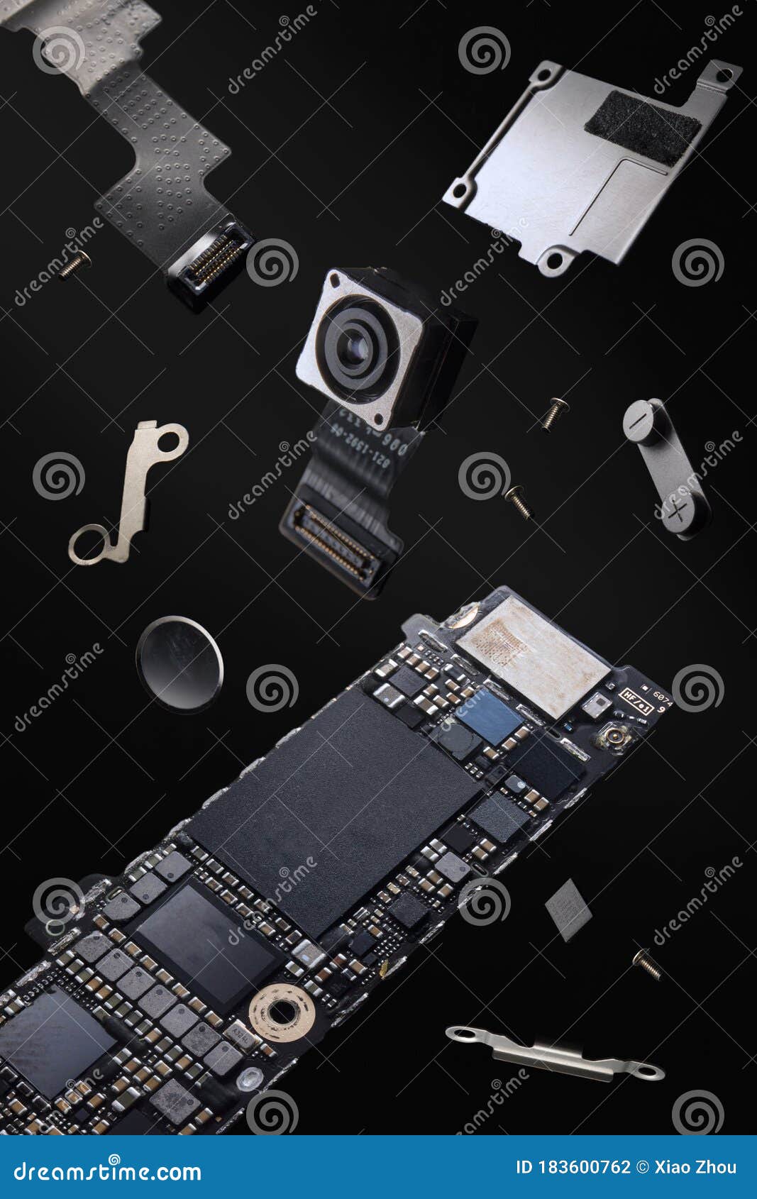 Cellphone parts stock photo. Image of manufacturing - 183600762