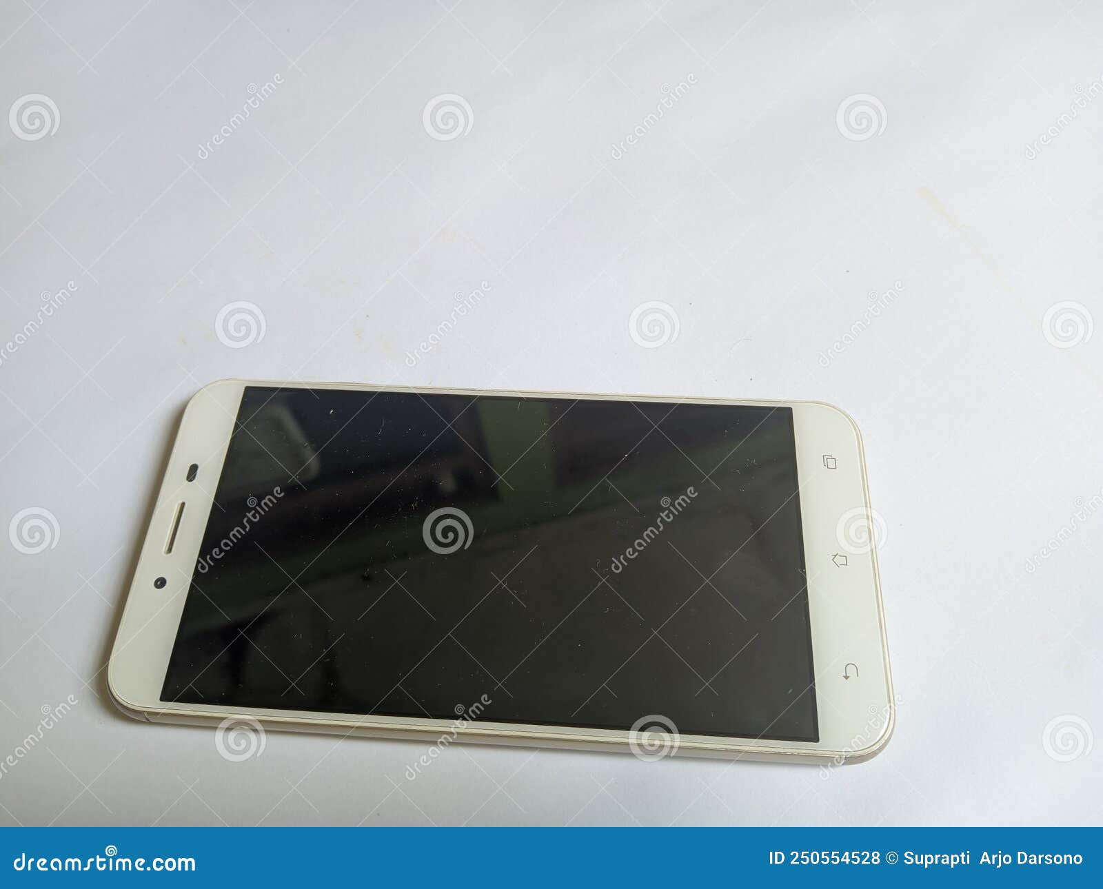 Cellphone on a Plain White Background Stock Photo - Image of ...