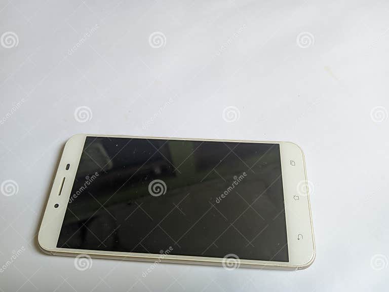 Cellphone on a Plain White Background Stock Photo - Image of ...