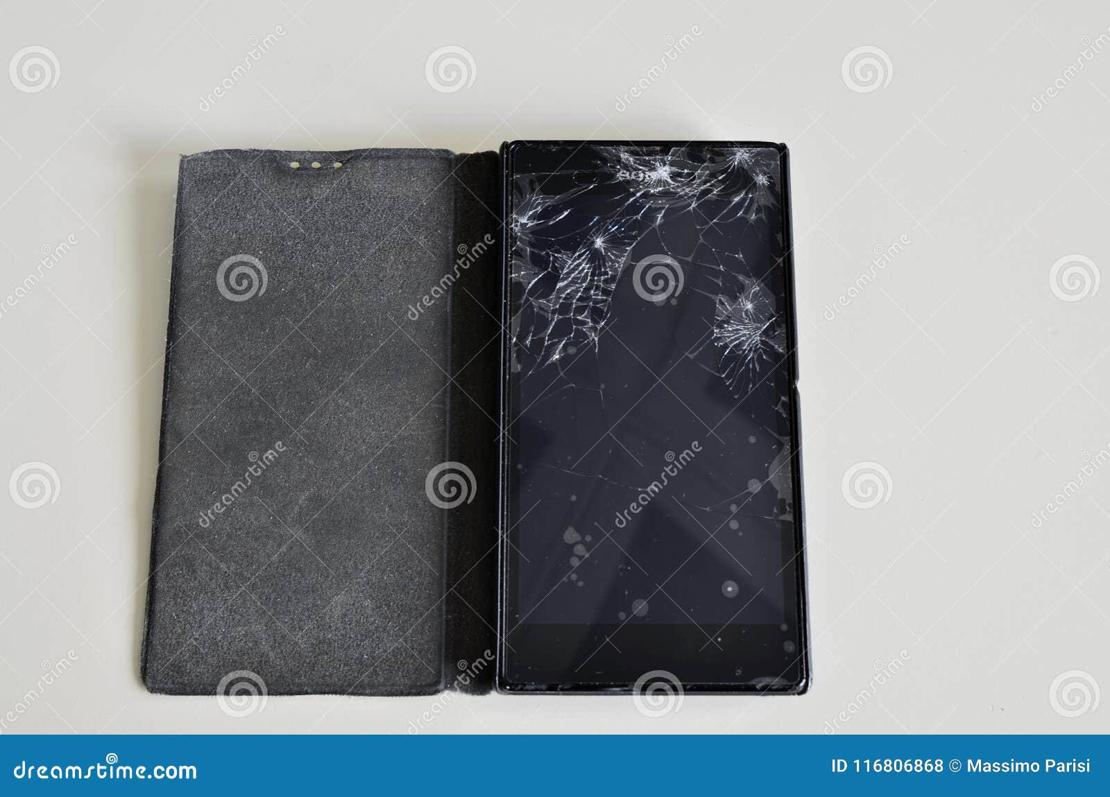 Phone Screen with Broken Glass Stock Photo - Image of mobile ...