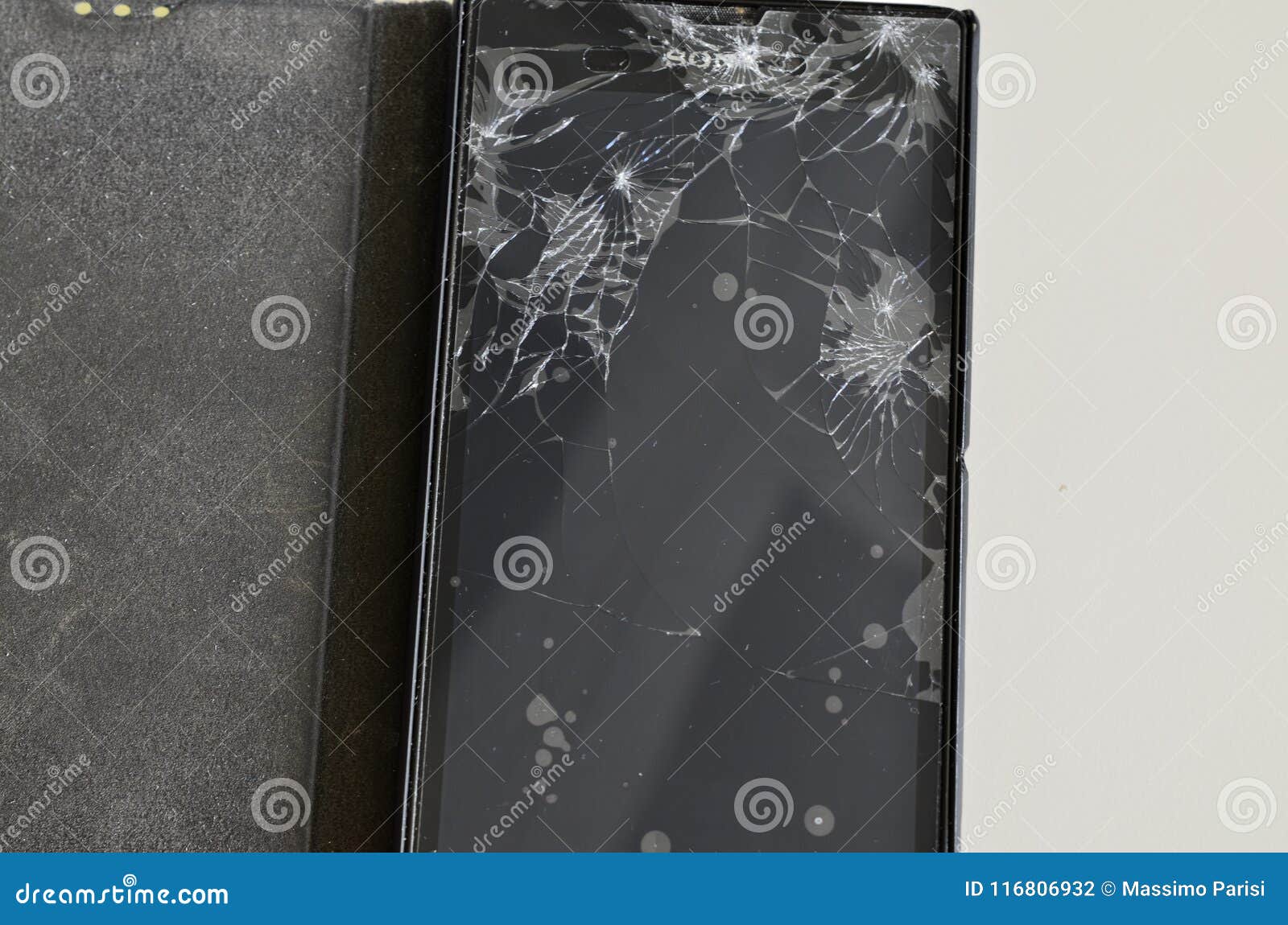 Phone Screen with Broken Glass Stock Photo - Image of drop, accident ...