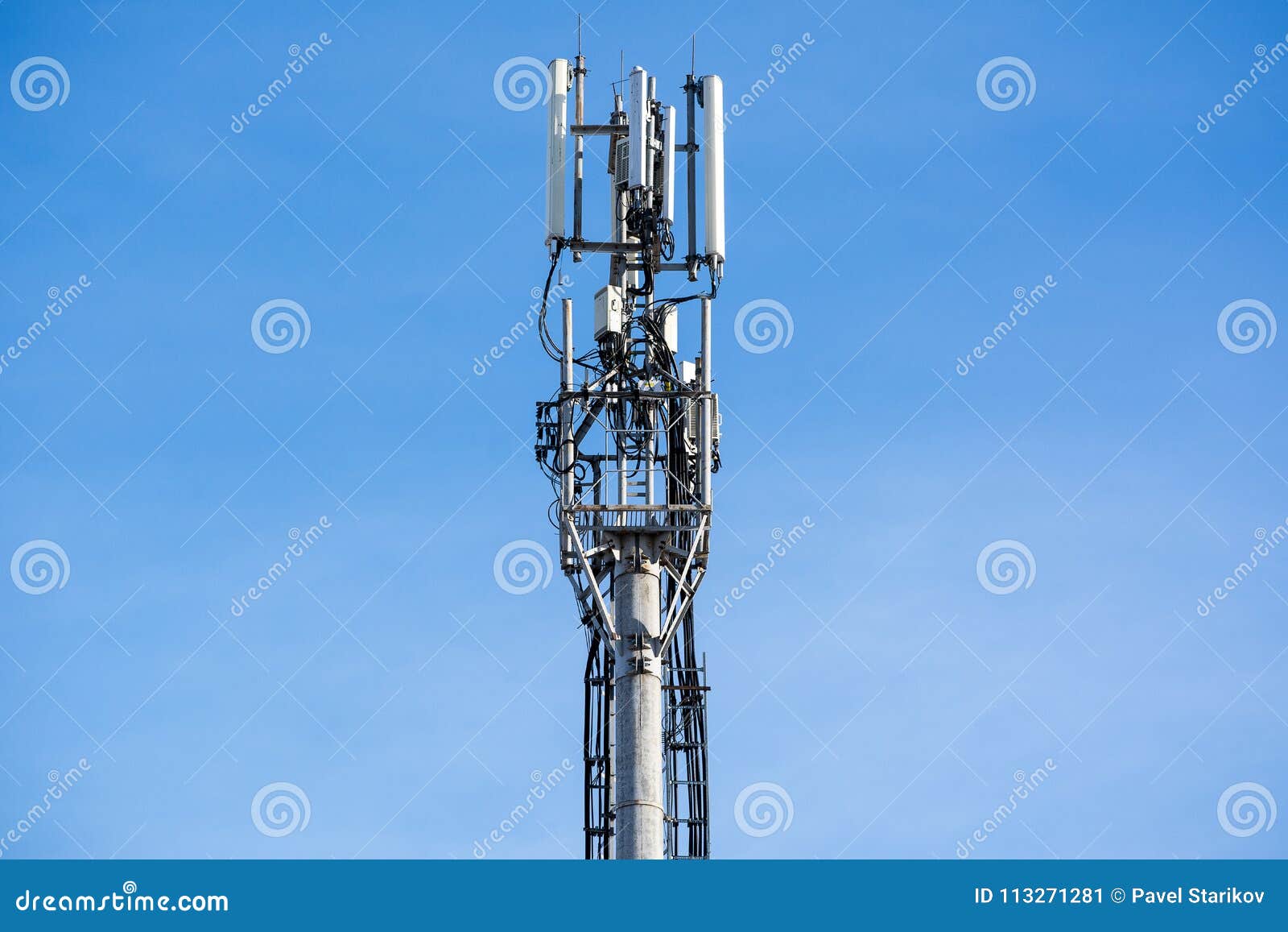 Cellphone tower as a tree stock image. Image of industry - 113271281
