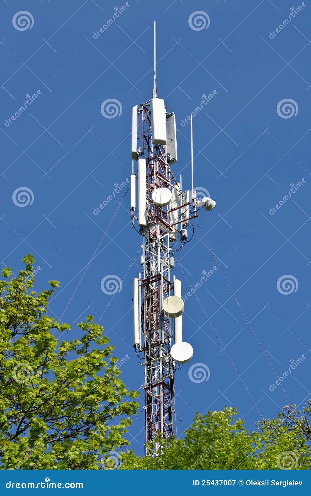 Cellphone Transmitter Tower Stock Image - Image of connection, base ...