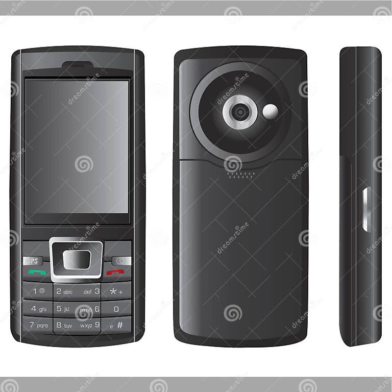 Cellphone vector stock vector. Illustration of single - 5439337