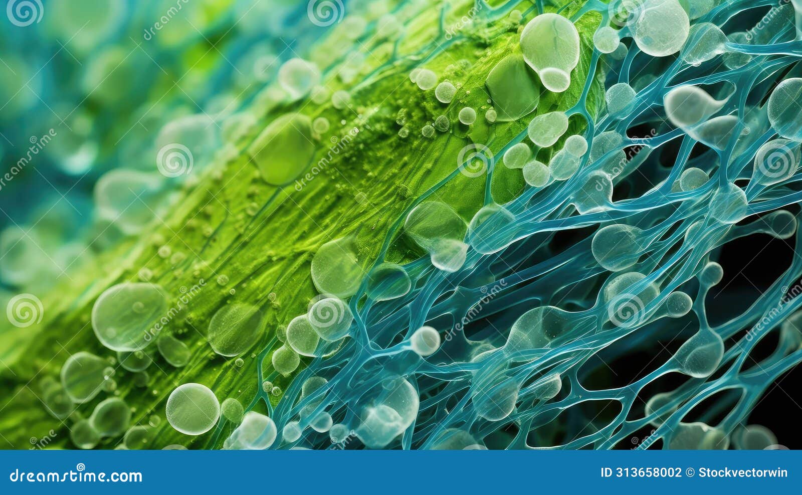 Cells blue green algae stock illustration. Illustration of cells ...