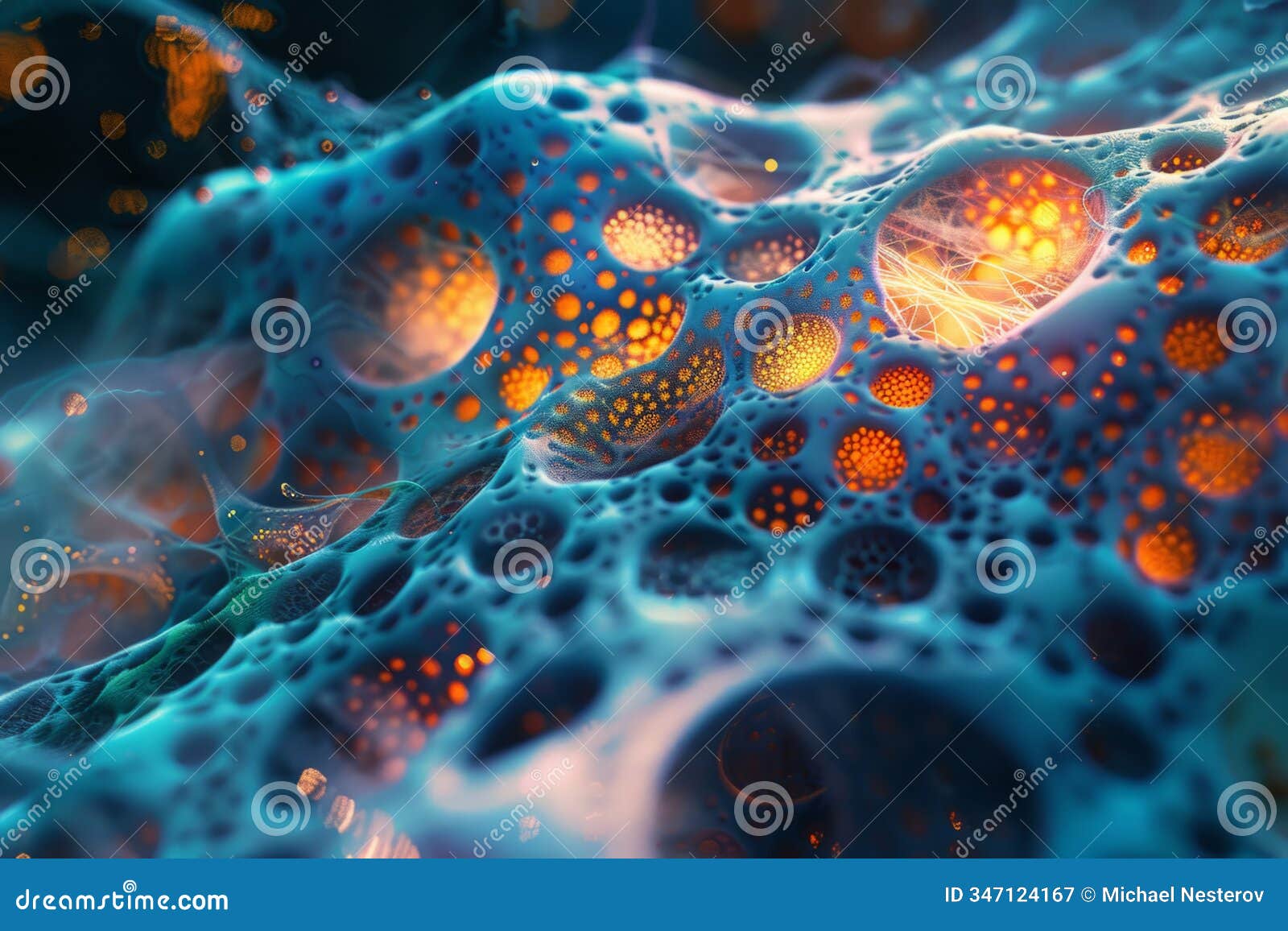 Cells, Cellular Matrix Biological Abstract Background Stock Image ...