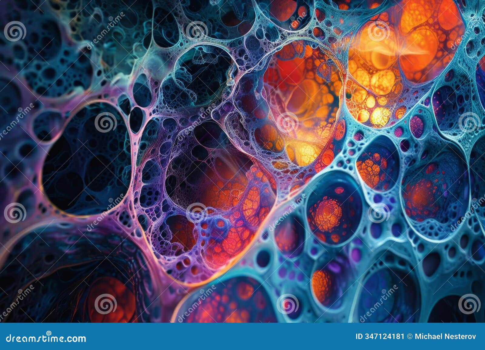 Cells, Cellular Matrix Biological Abstract Background Stock Image ...