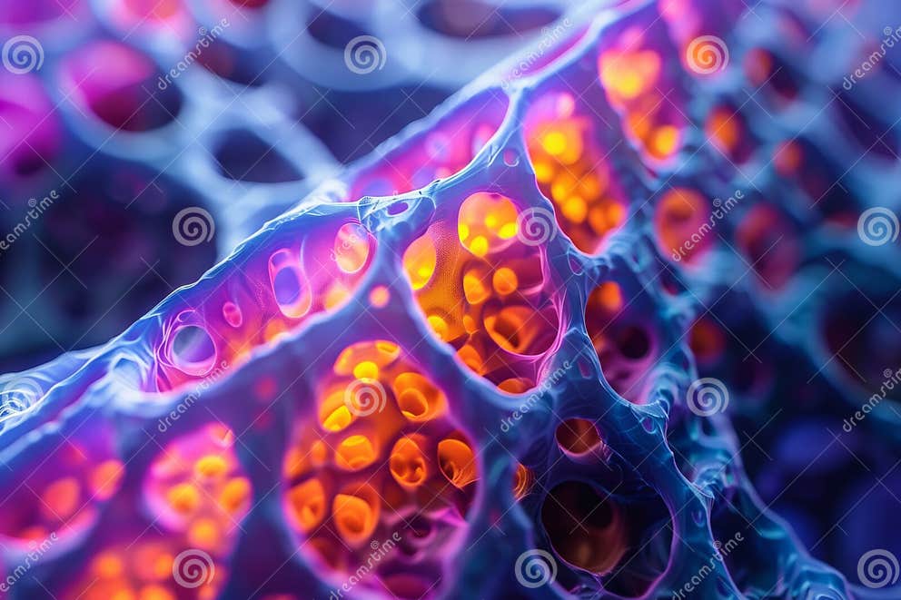 Cells, Cellular Matrix Biological Abstract Background Stock Image ...