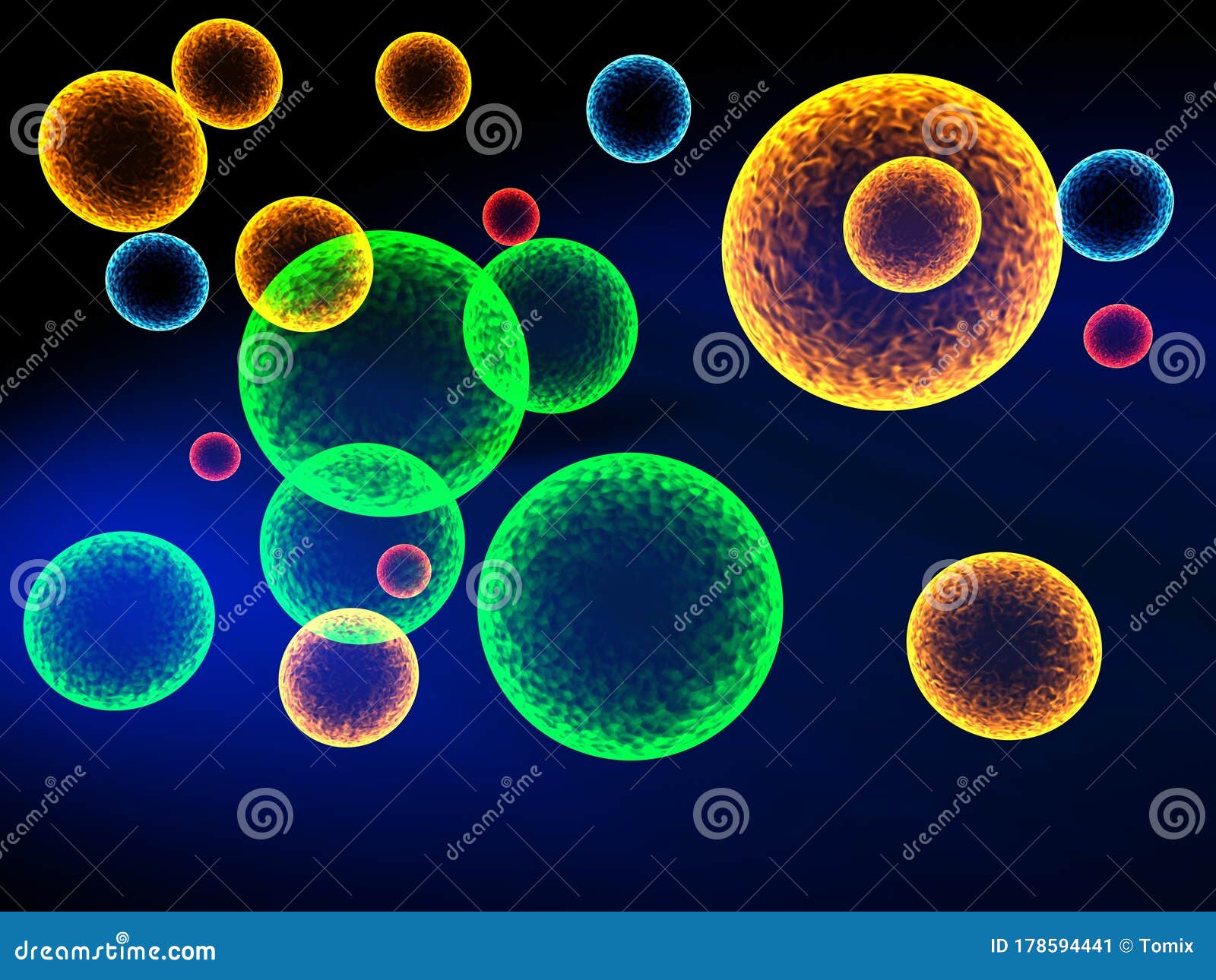 Cells of different colors stock illustration. Illustration of light ...