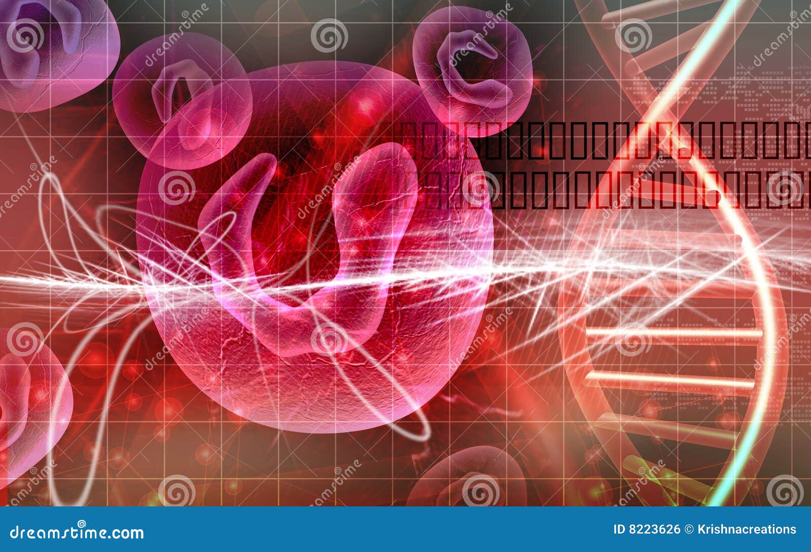 Cells and DNA stock illustration. Illustration of digital - 8223626