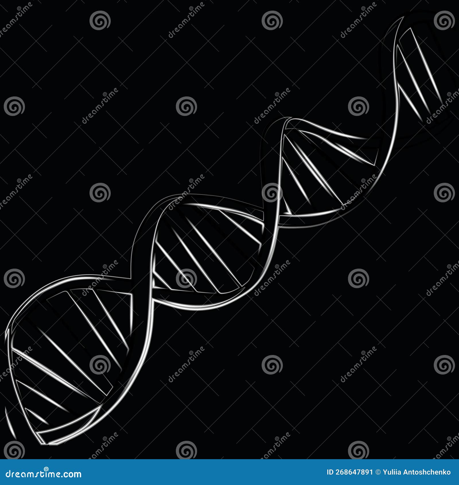 Cells DNA with Neon Effect. Stock Vector - Illustration of cartoon ...