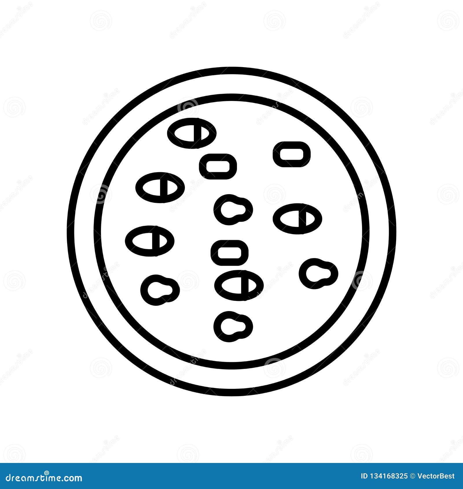 Cells Icon Vector Isolated on White Background, Cells Sign , Thin Line ...